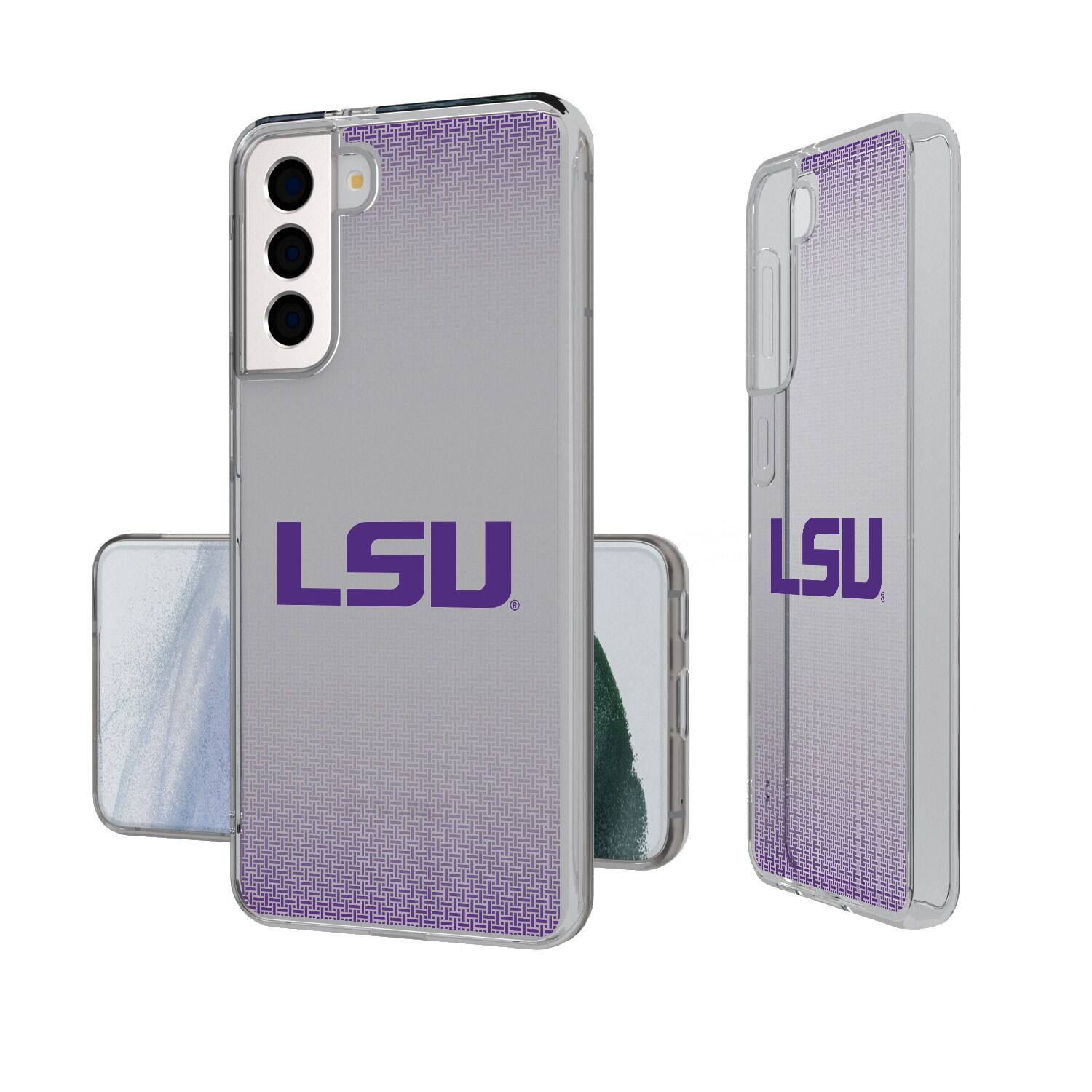 Keyscaper NCAA LSU Tigers Linen Logo Galaxy Clear Case S22 Multicolor ...