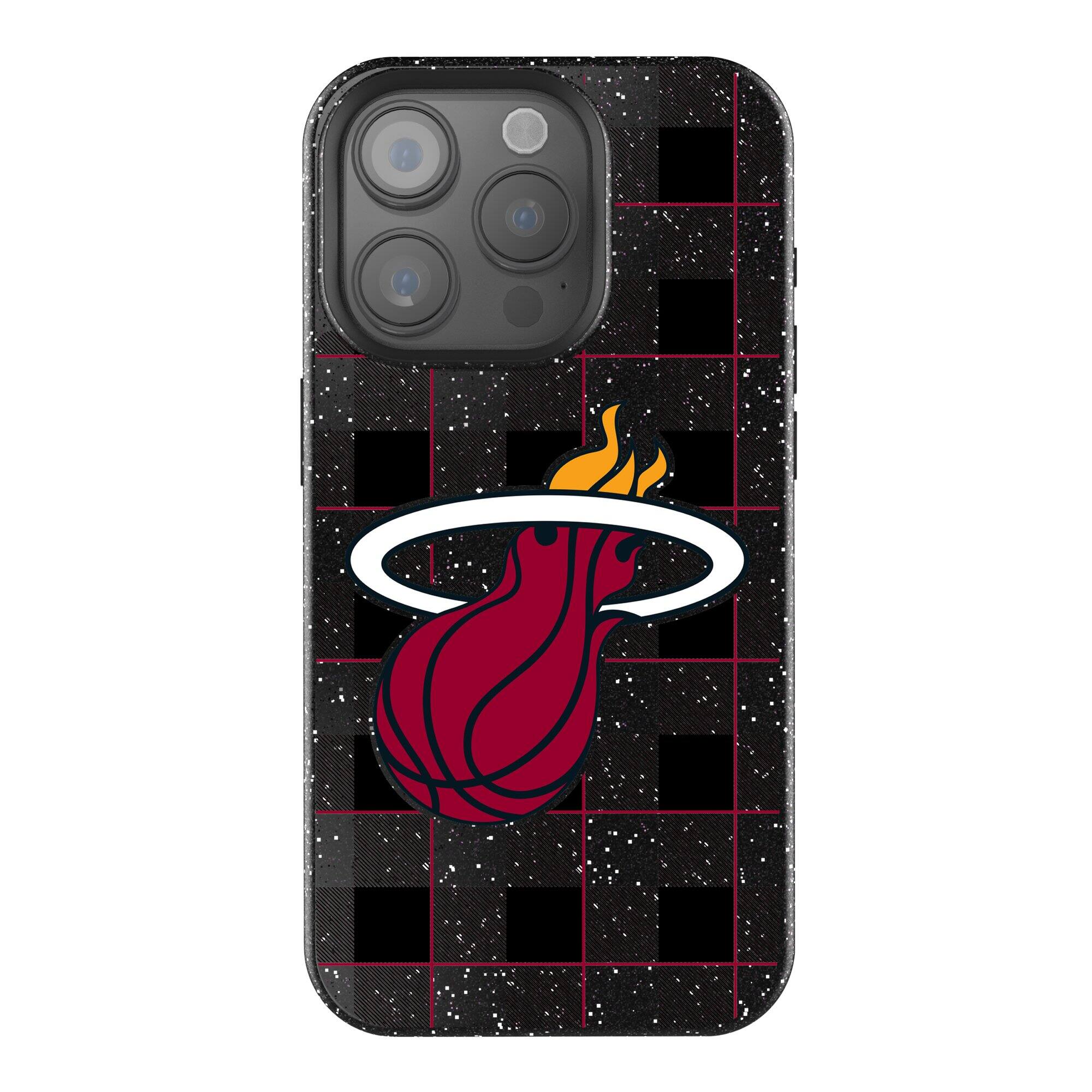 Keyscaper NBA Miami Heat Plaid Bling iPhone Case 16 Pro Black 202142891 ...
