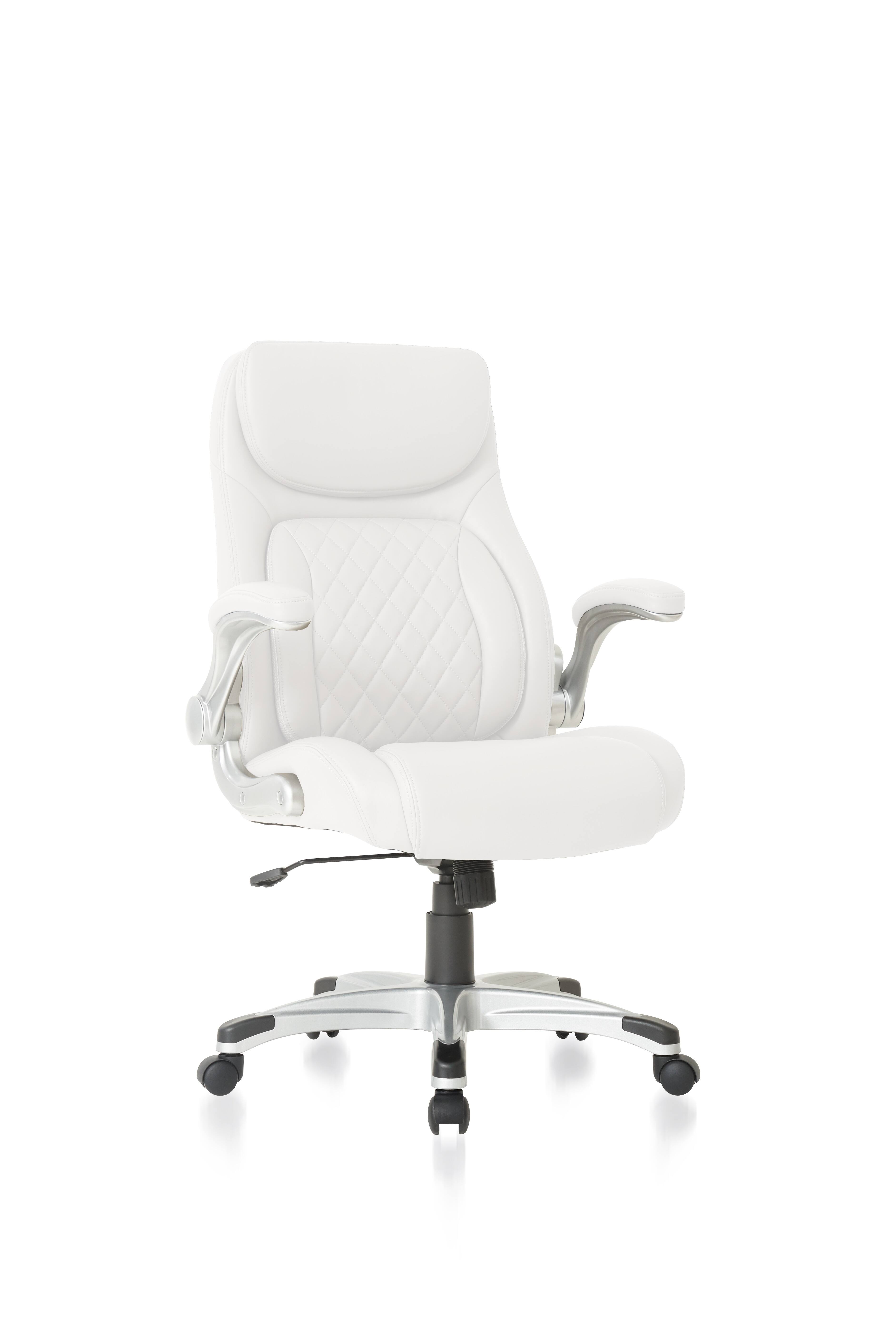 Best Buy Nouhaus Posture Ergonomic PU Leather Office Chair White NHO 0004WH