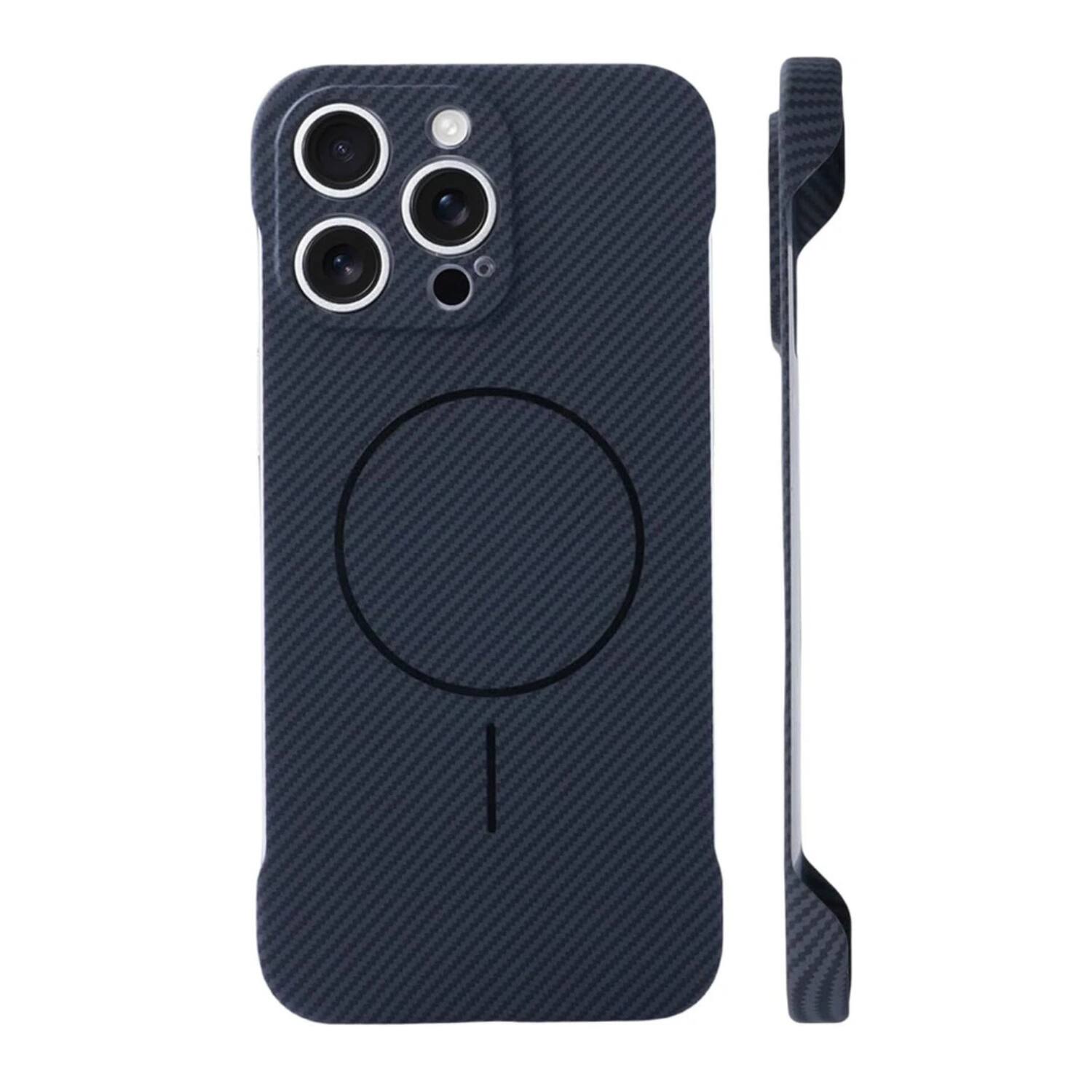 Stock Preferred MagSafe Slim Frameless Carbon Fiber Texture Case for iPhone 17 Pro Black - Best Buy