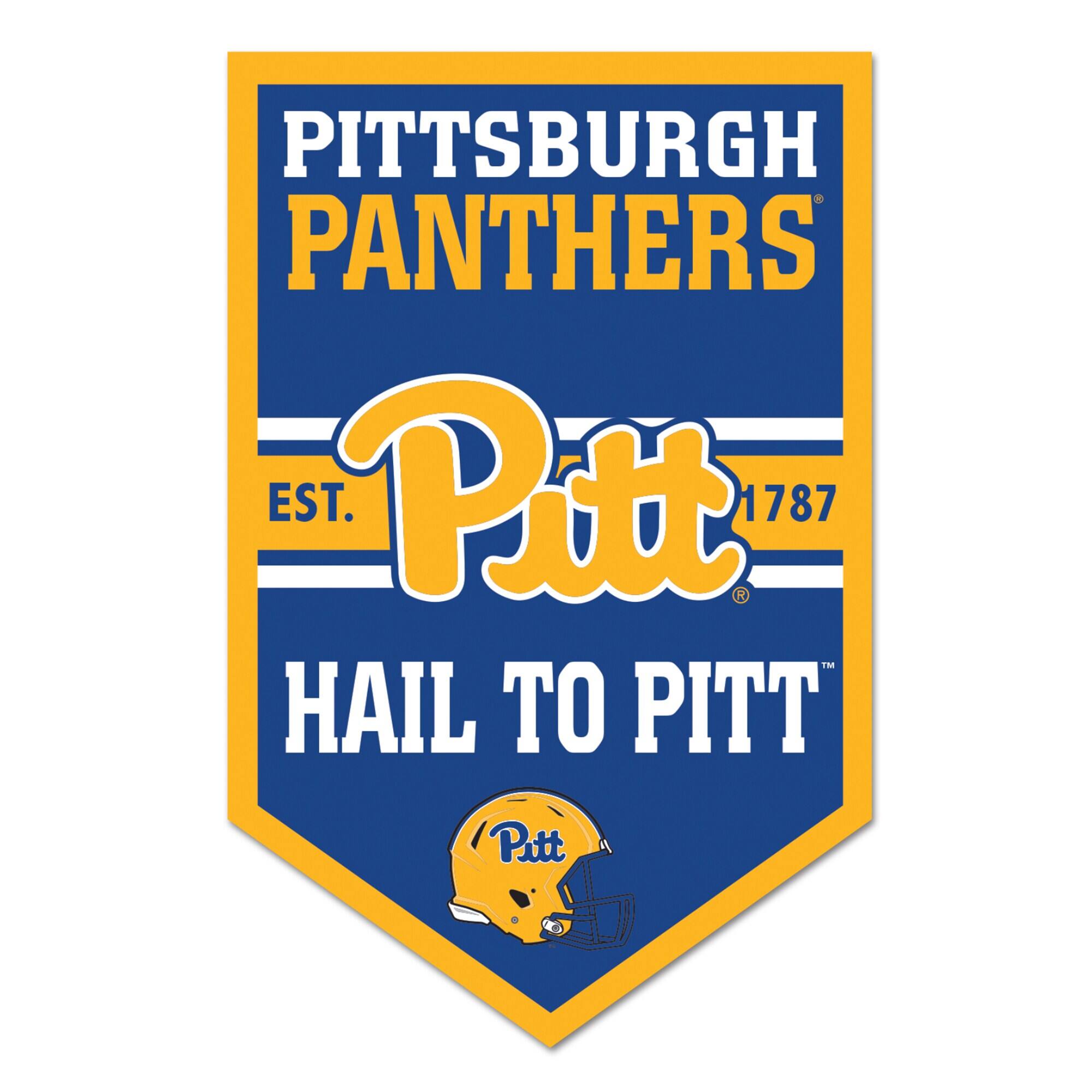 WinCraft Pitt Panthers 11" x 17" Chevron Wood Sign Multicolor 203153735 ...