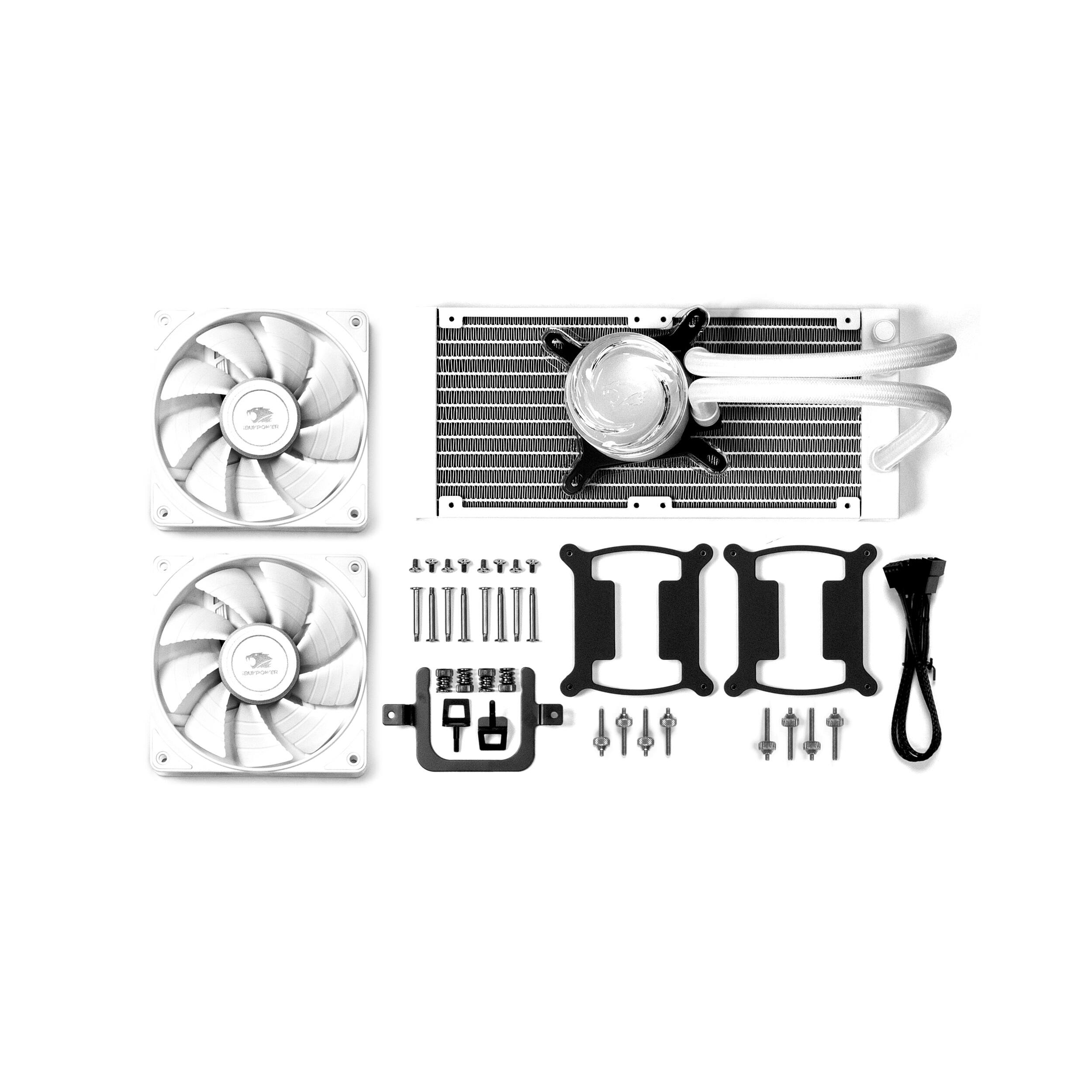 iBUYPOWER AW4 240mm Radiator CPU Liquid Cooler (2 x 120mm Core Fans ...