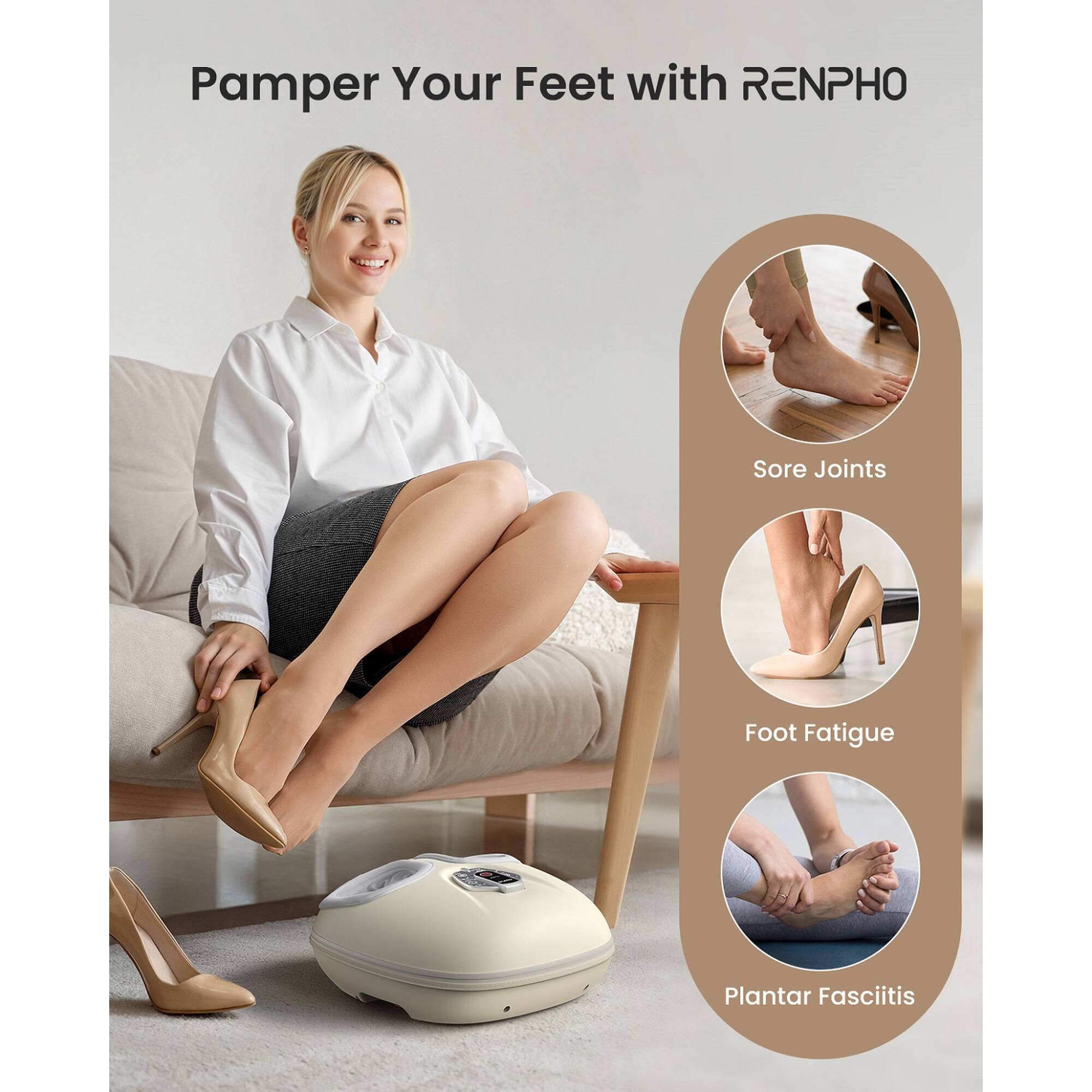 Renpho Shiatsu Foot Massager Machine with Heat and Circulation 2026 ...