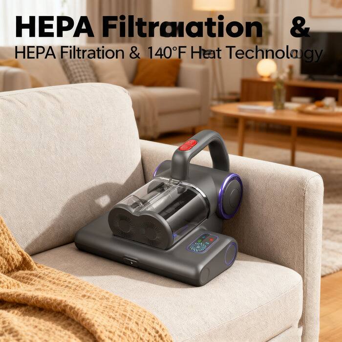 WHALL 500W Mattress Vacuum, Powerful 16Kpa with 253.7nm UV C Lamp, 140 ...