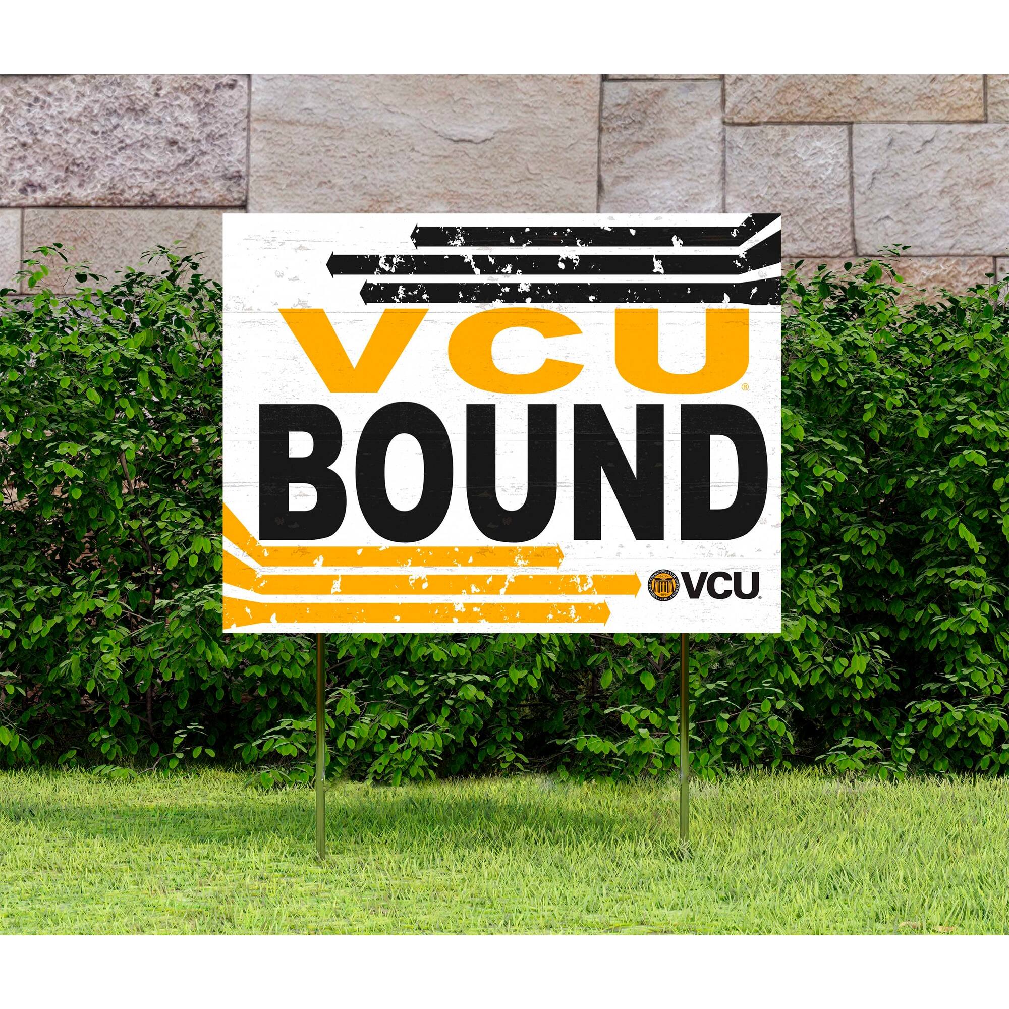 Jardine VCU Rams 18" x 24" Bound Yard Sign White 200047615 - Best Buy