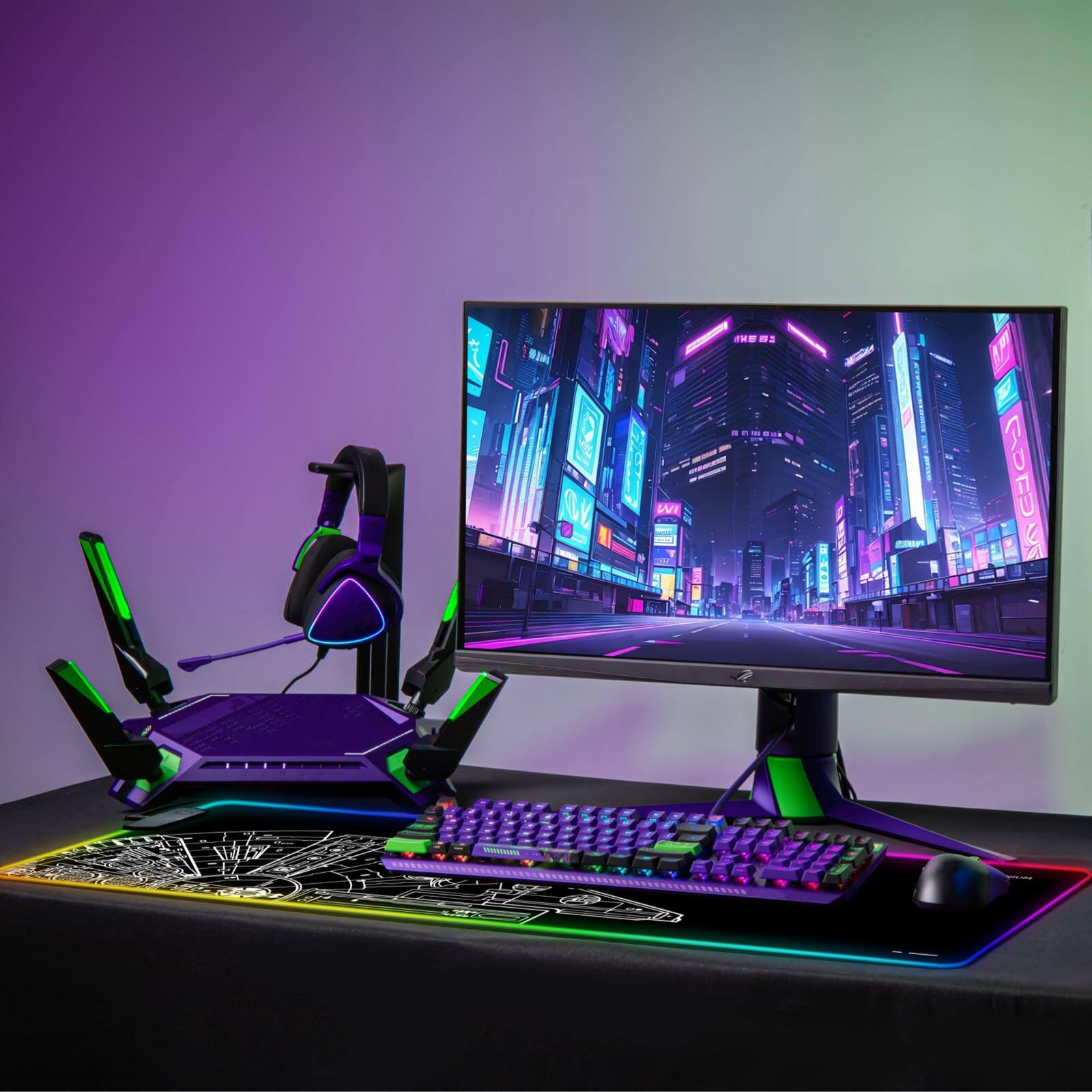 Fabibe Mouse Pad Keyboard Mouse LED Mousepad Desk Gaming Large Cute ...