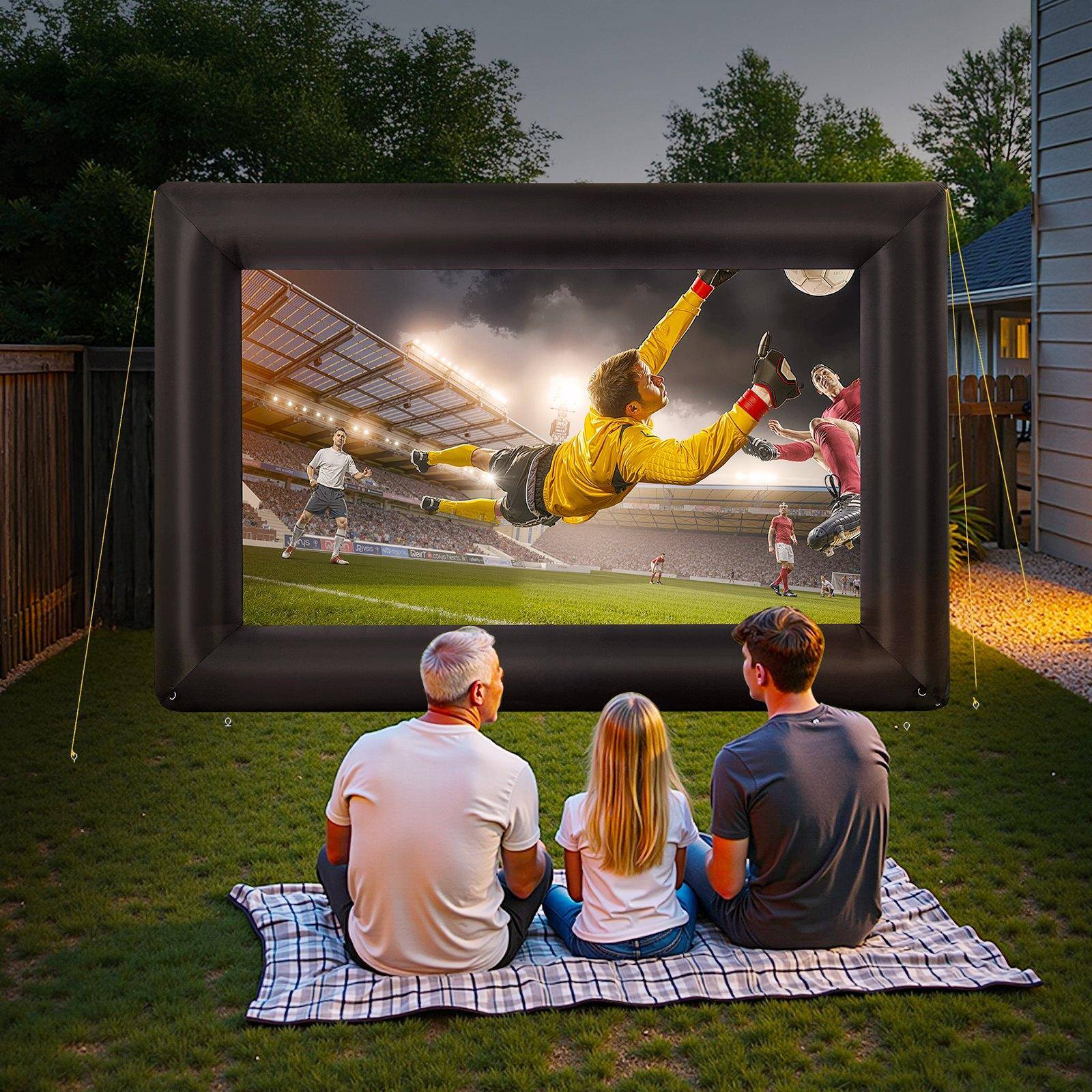 Glintex 16FT Inflatable Projector Screen 16:9 Outdoor Movie Display ...