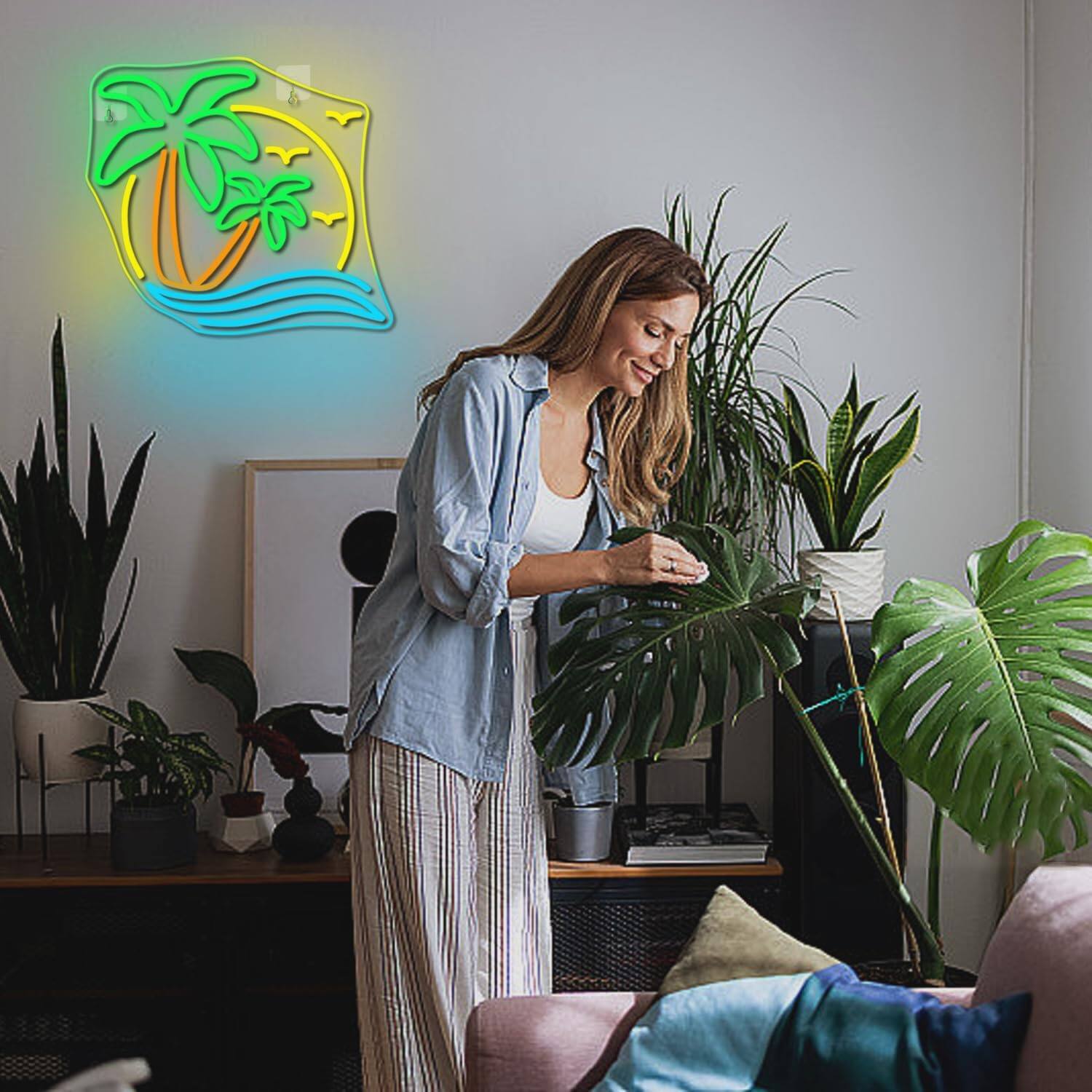 Auledio Tropical neon sign palm tree neon sign for wall decoration ...