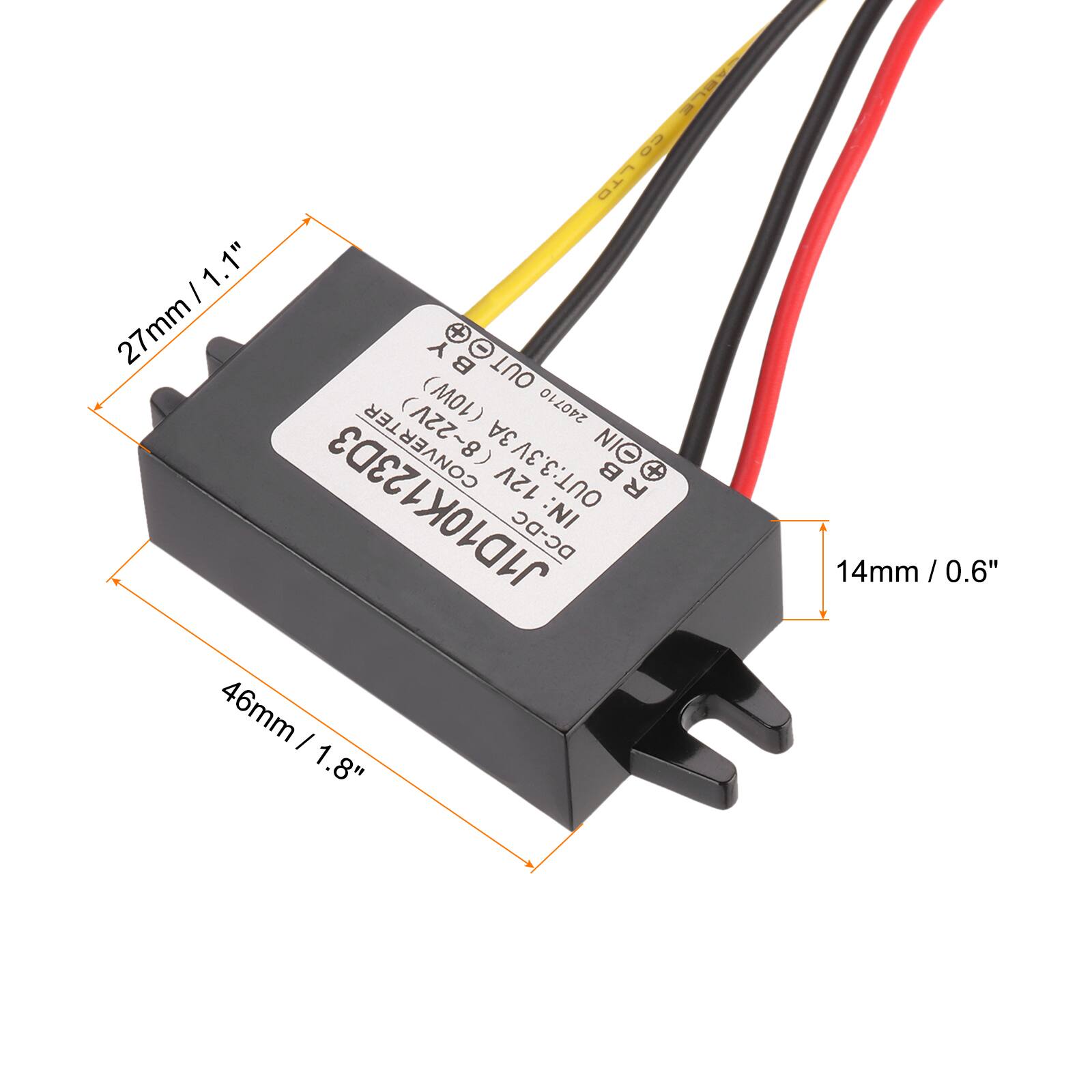 Unique Bargains DC 12V to 3.3V 3A 10W Step Down Converter IP67 ...