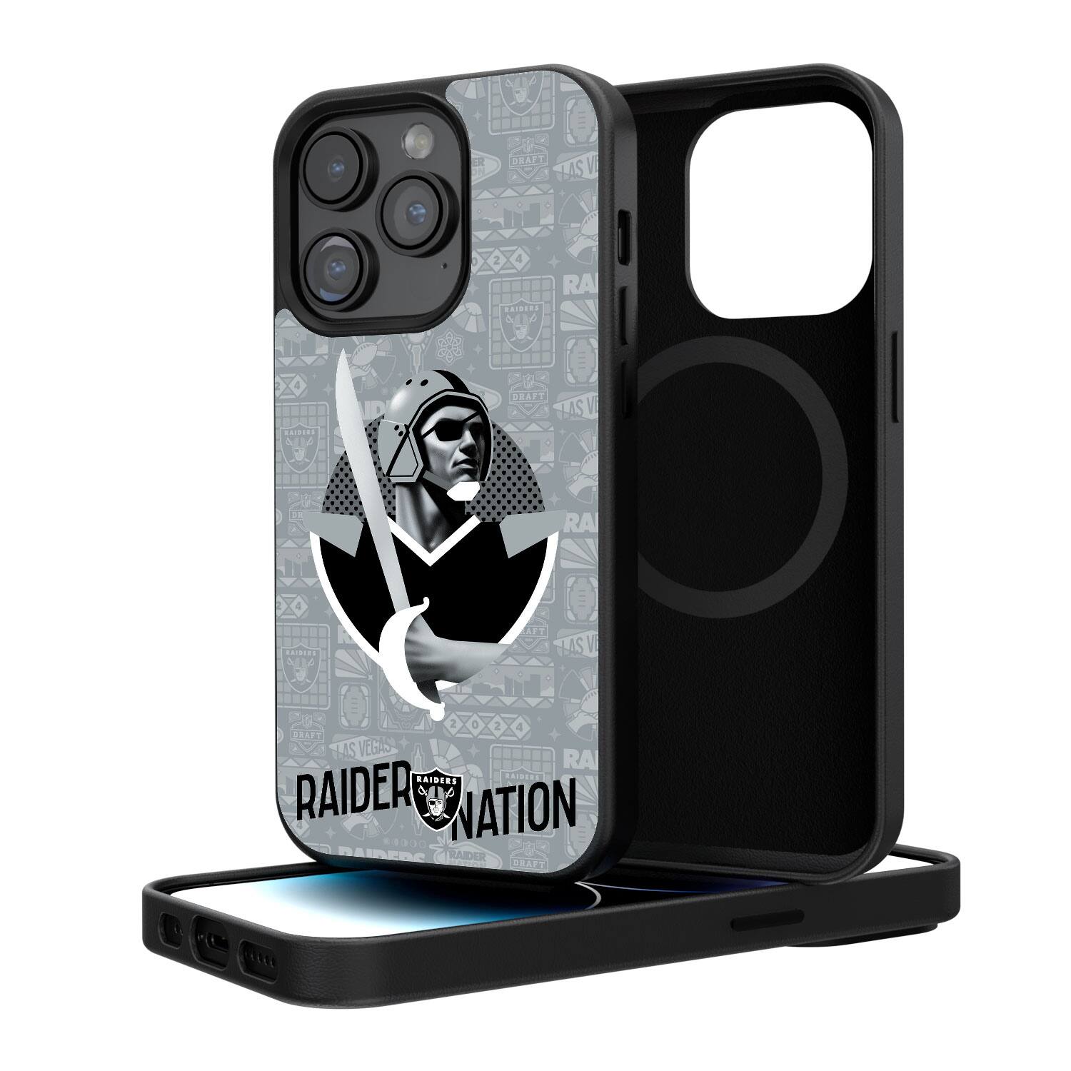 Keyscaper NFL Las Vegas Raiders iPhone Magnetic Bump Case 14 Black ...