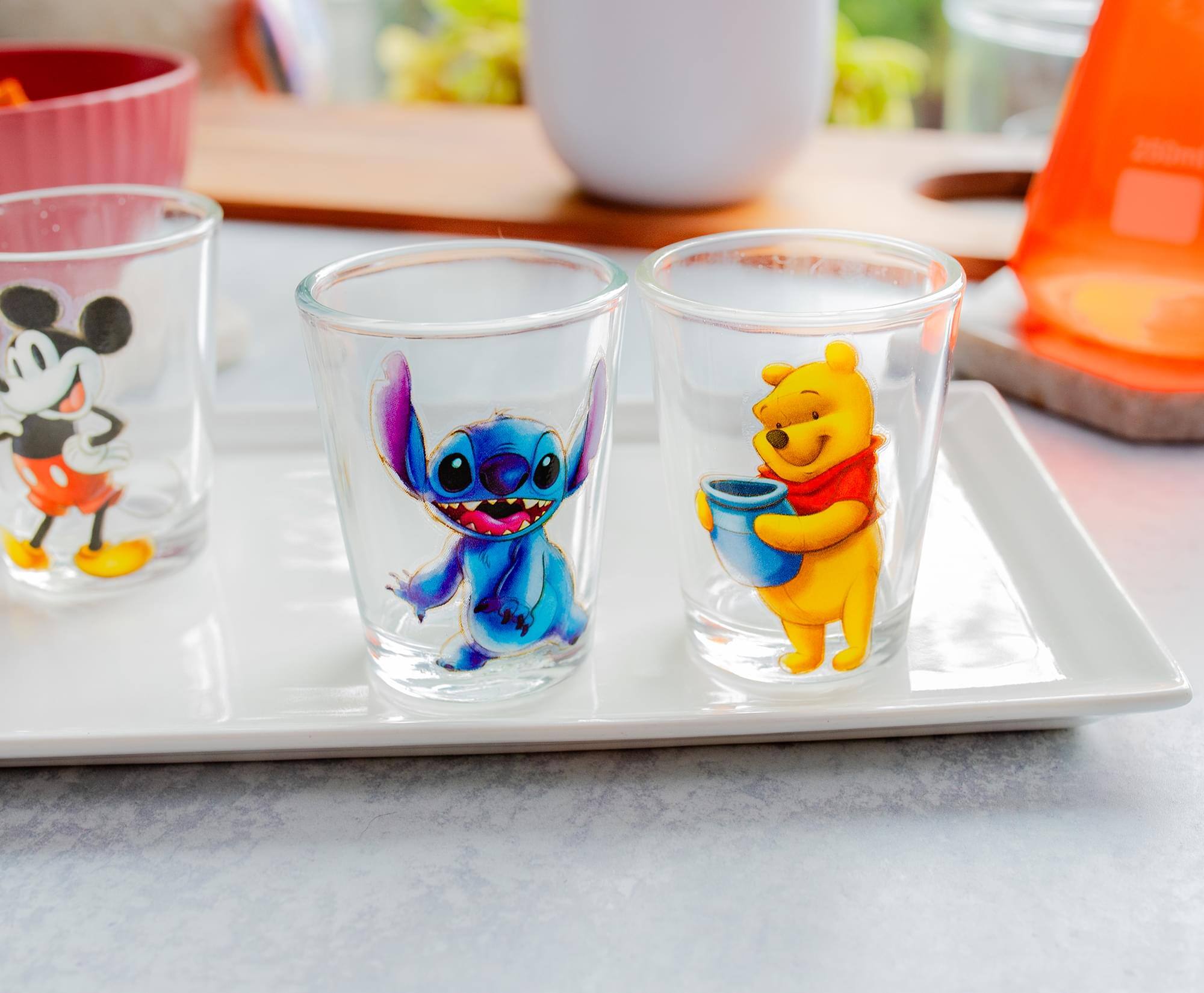 Silver Buffalo Disney Classic Characters 2 Ounce Mini Shot Glasses | Set of 4 Blue DIS78064 ...