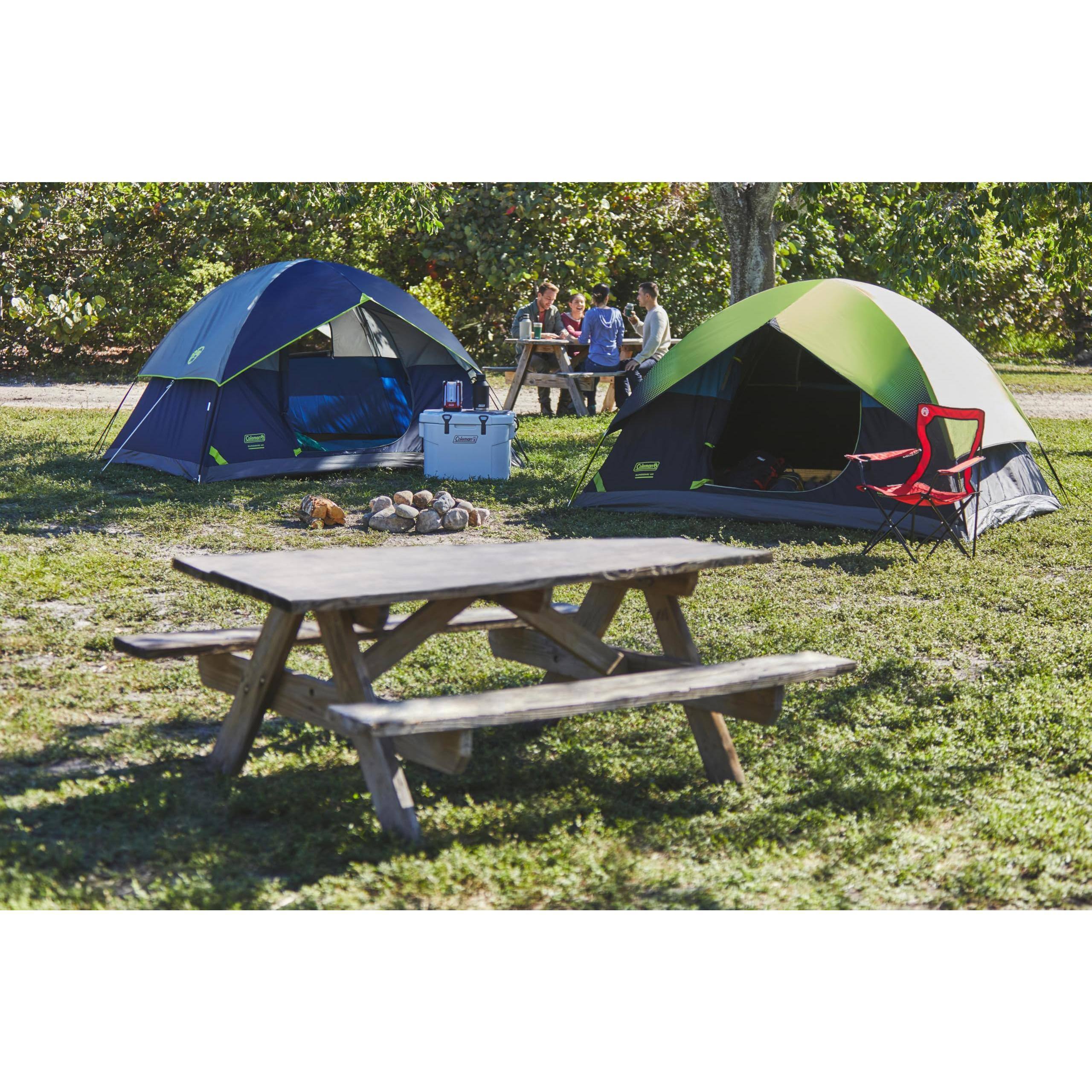 Paradigms Interiors Sundome Camping Tent With Rainfly Sets Up In ...