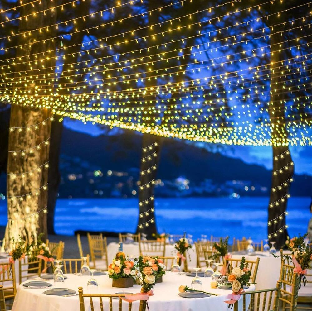 Schertz 165ft 500 LED String Lights Outdoor Waterproof Warm White ‎Lamp ...