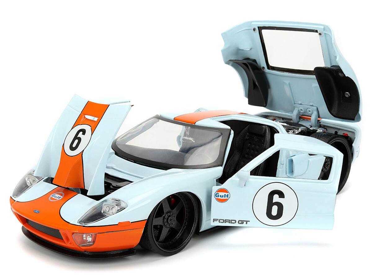 Jada 2005 Ford GT #6 "Gulf Oil" Stripes "Hyper Spec" Series 1/24 Light ...