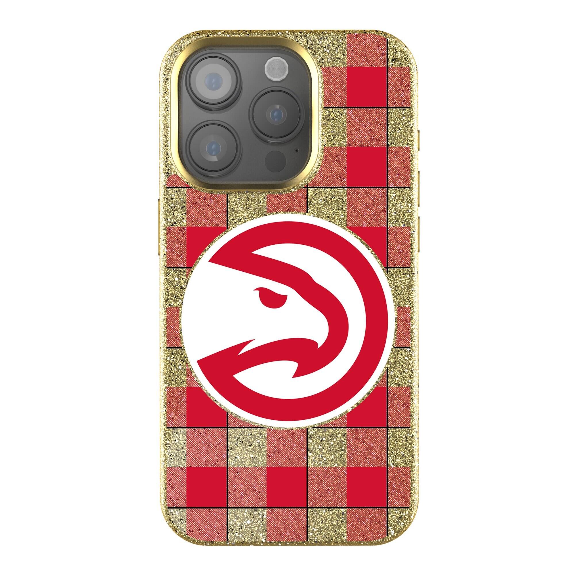 Keyscaper NBA Atlanta Hawks Plaid iPhone Bling Case 16 Gold 202142708 ...
