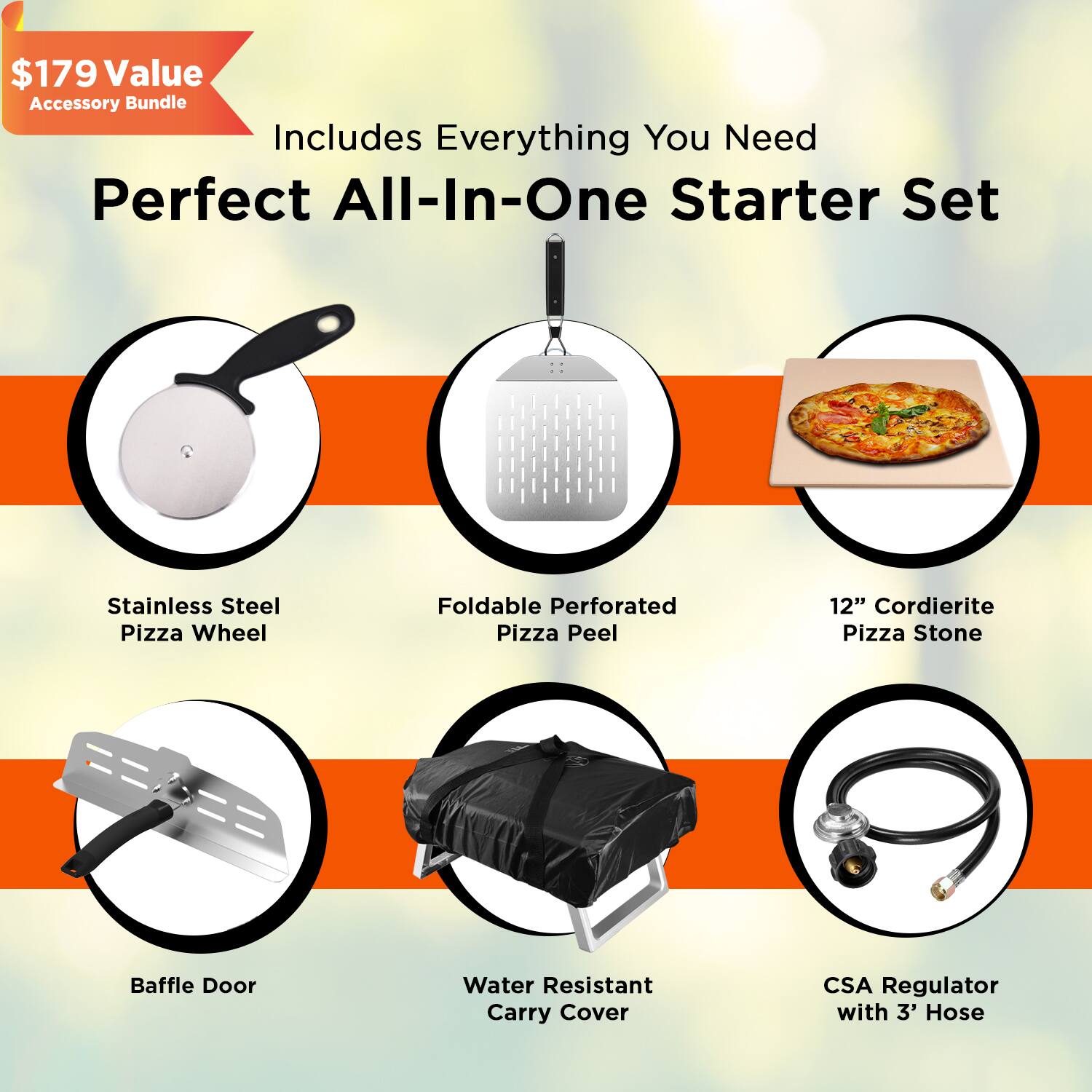 Commercial Chef Pizza Oven Outdoor 12" Propane Gas Portable Outside ...