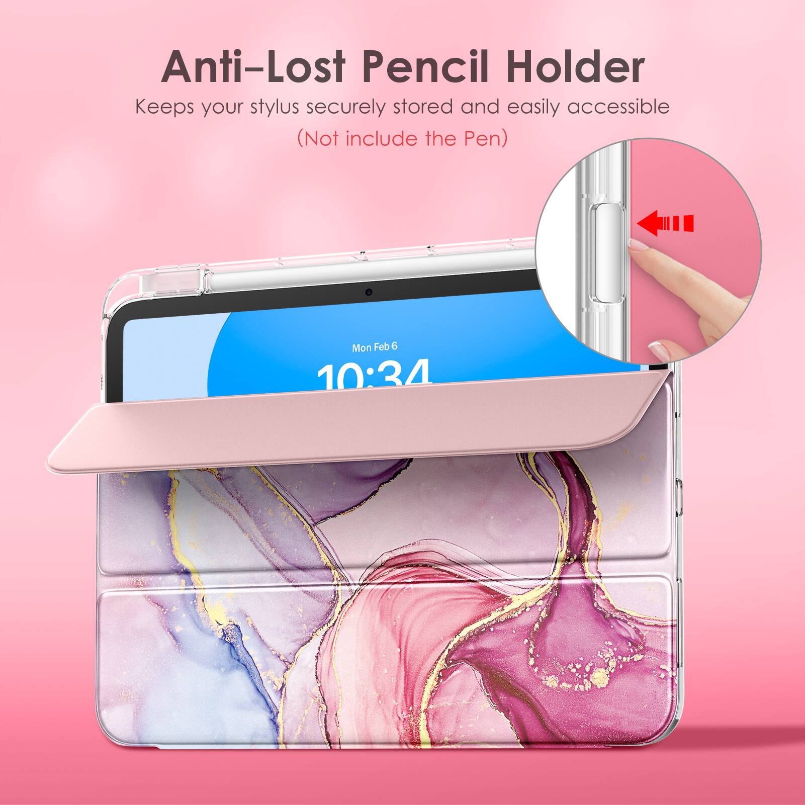 DTTO Case for iPad (A16)/10th Gen (2025/2022), clear hard back, soft ...