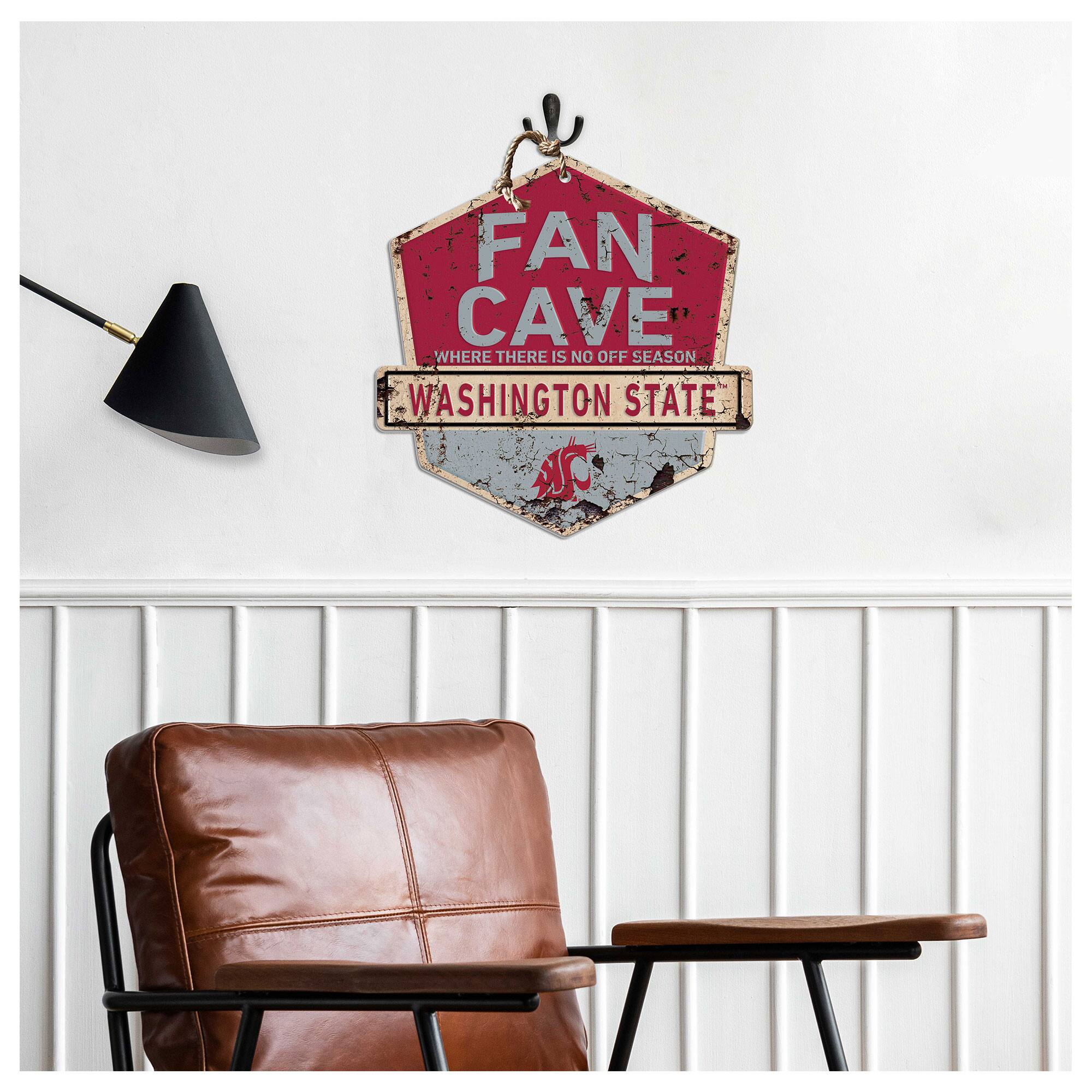 Jardine Washington State Cougars Fan Cave Badge Sign Red 4941468 - Best Buy