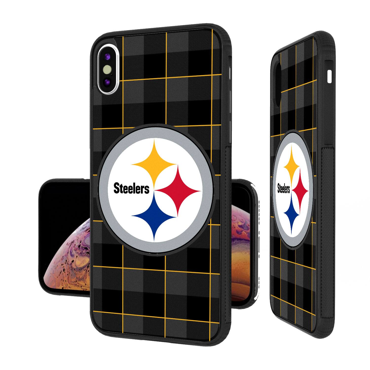 Keyscaper NFL Pittsburgh Steelers iPhone Plaid Design Bump Case X/Xs ...