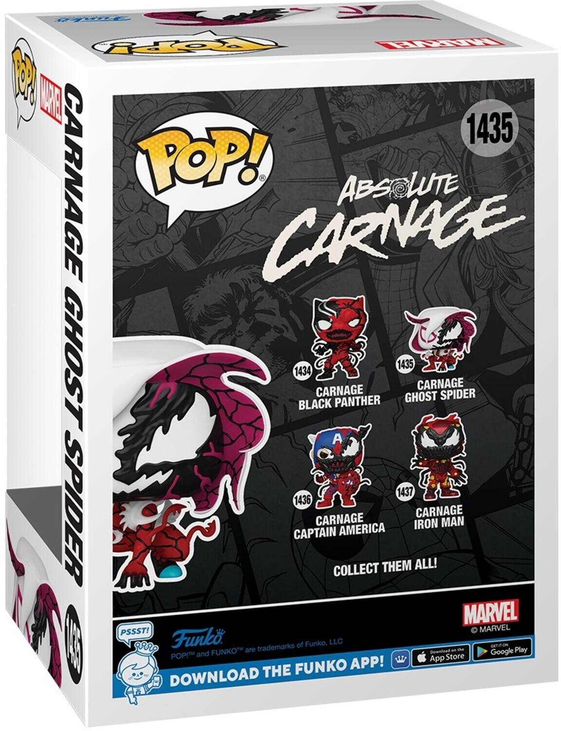 Funko POP! Marvel Comics: Carnage ized Ghost Spider Collectibles ...