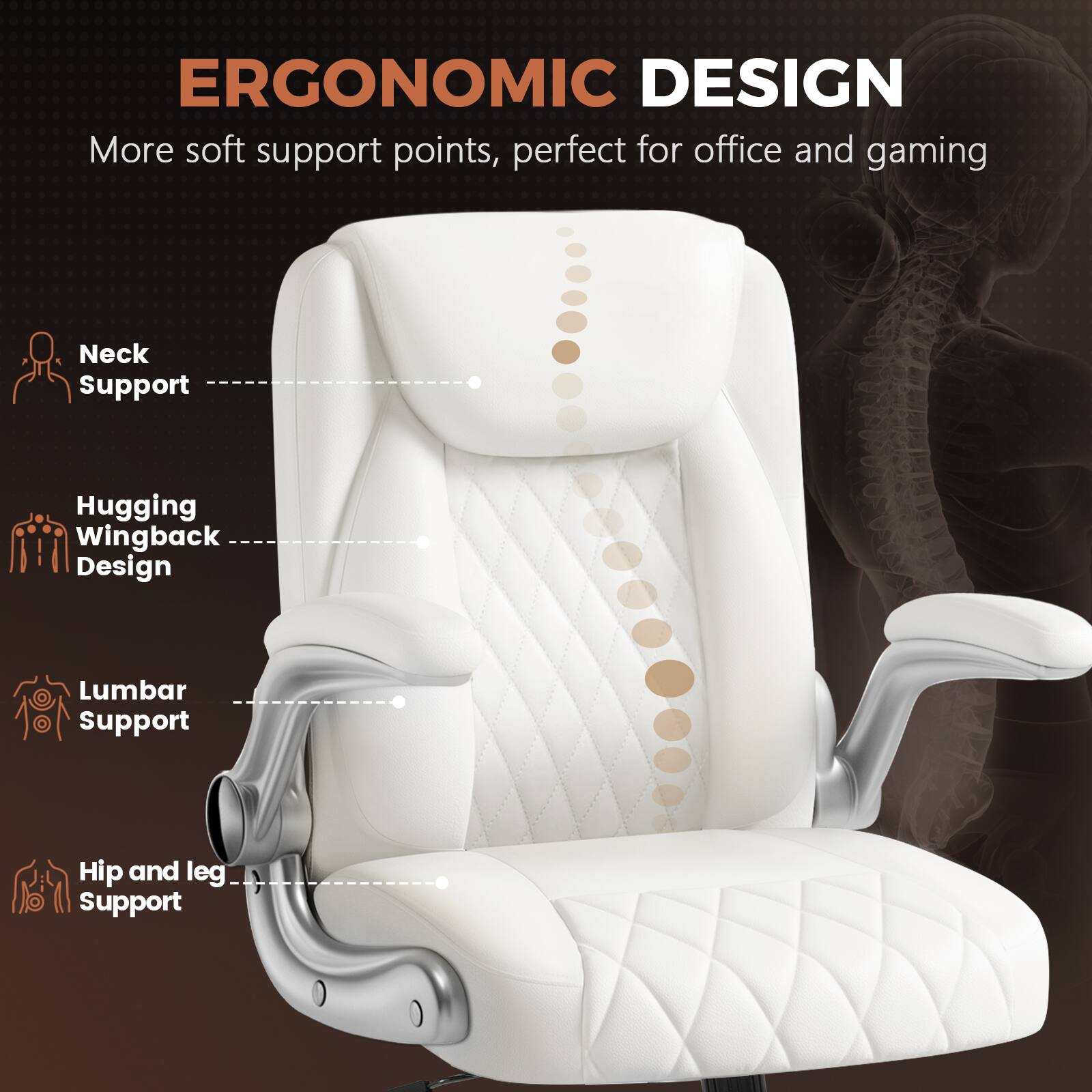 CloudRest Pro Leather Office Chair Ergonomic Computer Gaming Chair ...