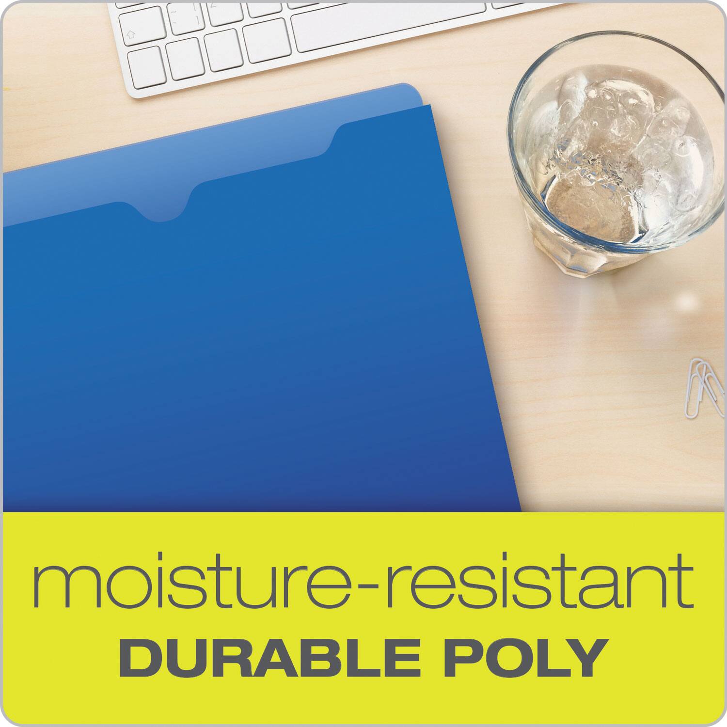 TOPS Pendaflex Poly File Jackets Straight Tab Letter Size Assorted ...