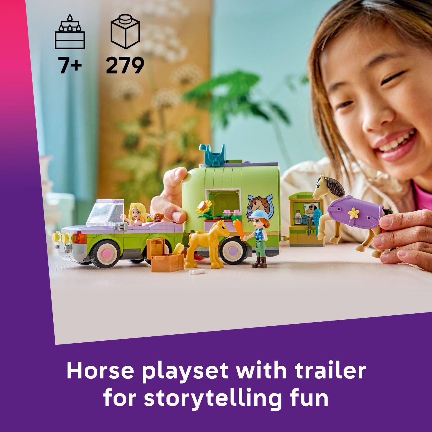 LEGO Friends Horse & Baby Foal Trailer 42695 6581037 - Best Buy