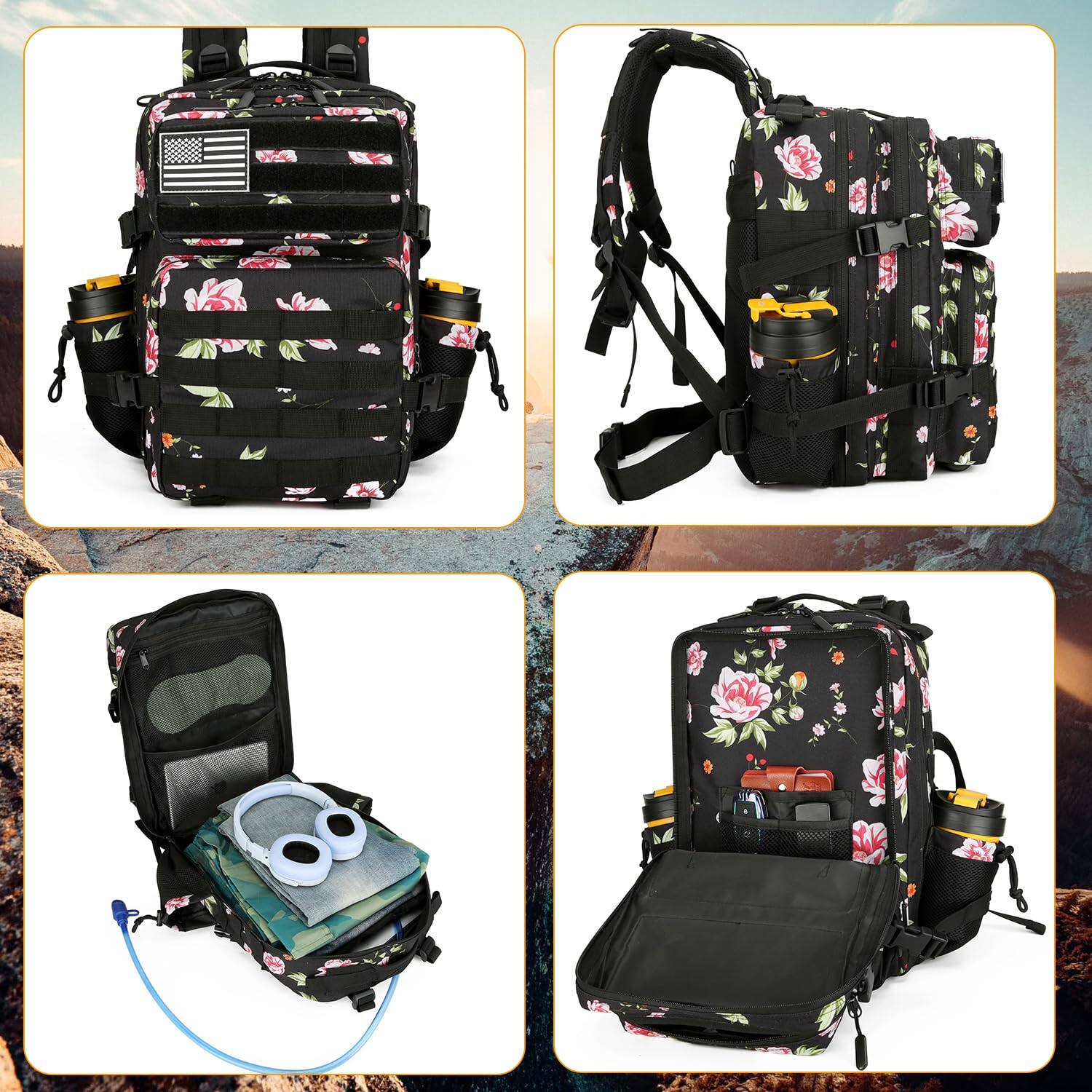 Cozy Serene 25l Backpack Small Travel Rucksack For Men And Women ...