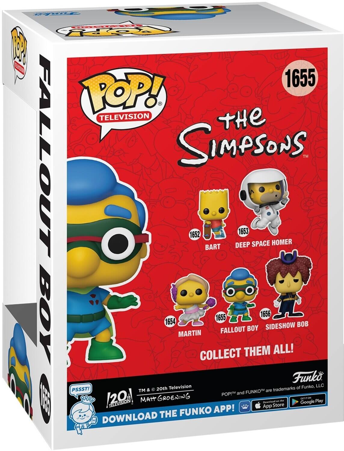 Funko Pop! TV: The Simpsons Fallout Boy COLLECTIBLES Multicolor ...