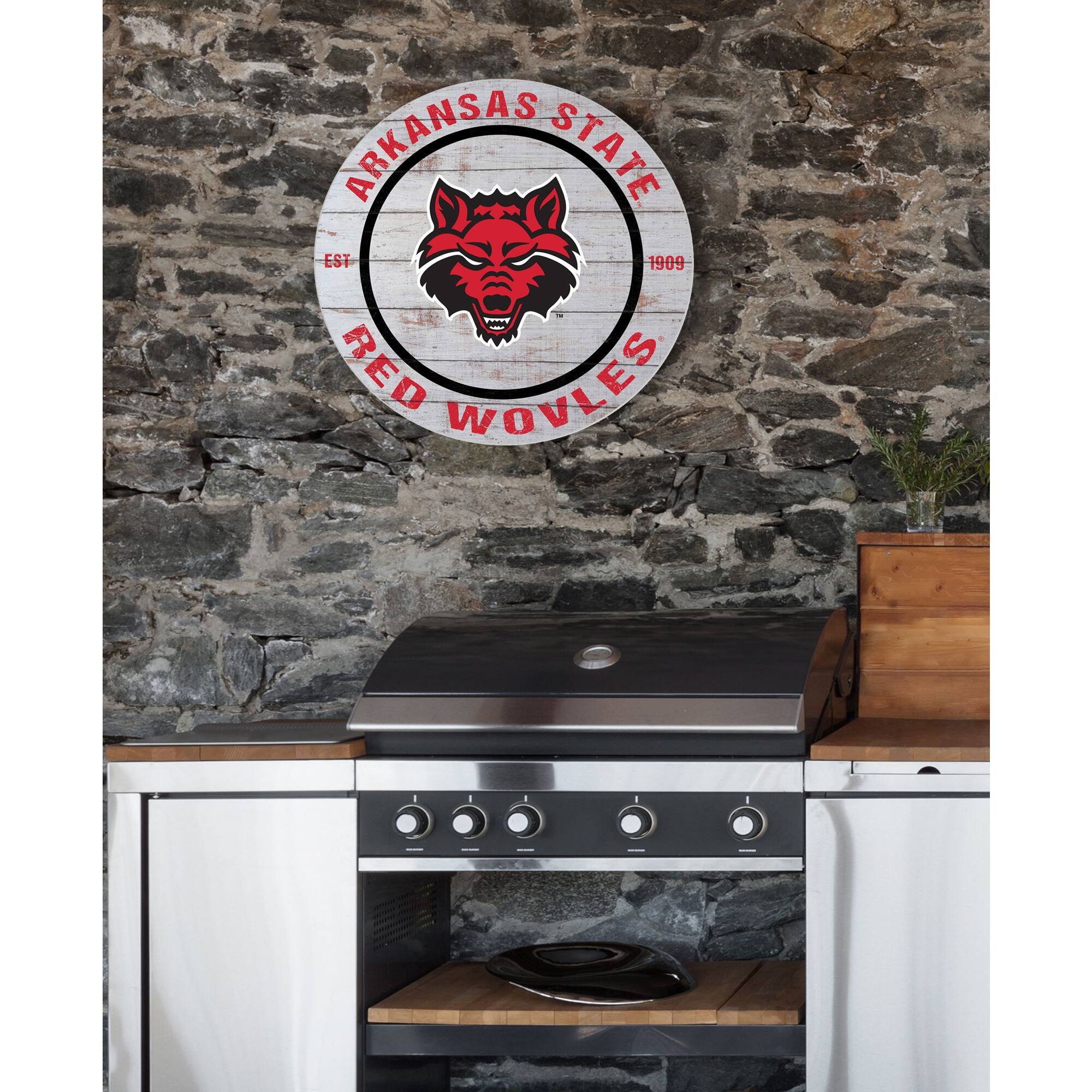 Jardine Arkansas State Red Wolves 20'' x 20'' Indoor/Outdoor Weathered ...