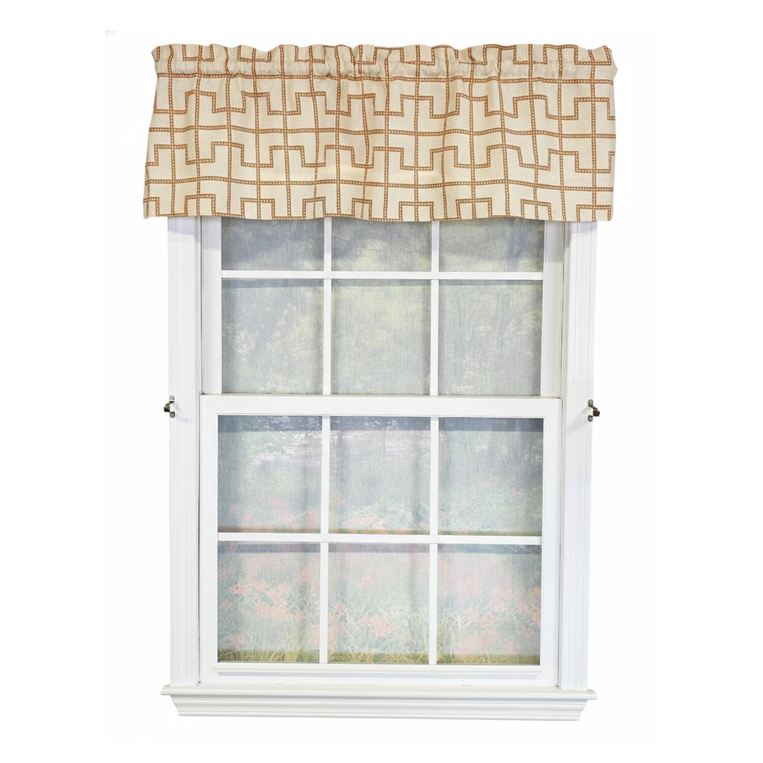 RLF Home 100% Cotton High Quality Torres Tailored Window Valance with 1 ...