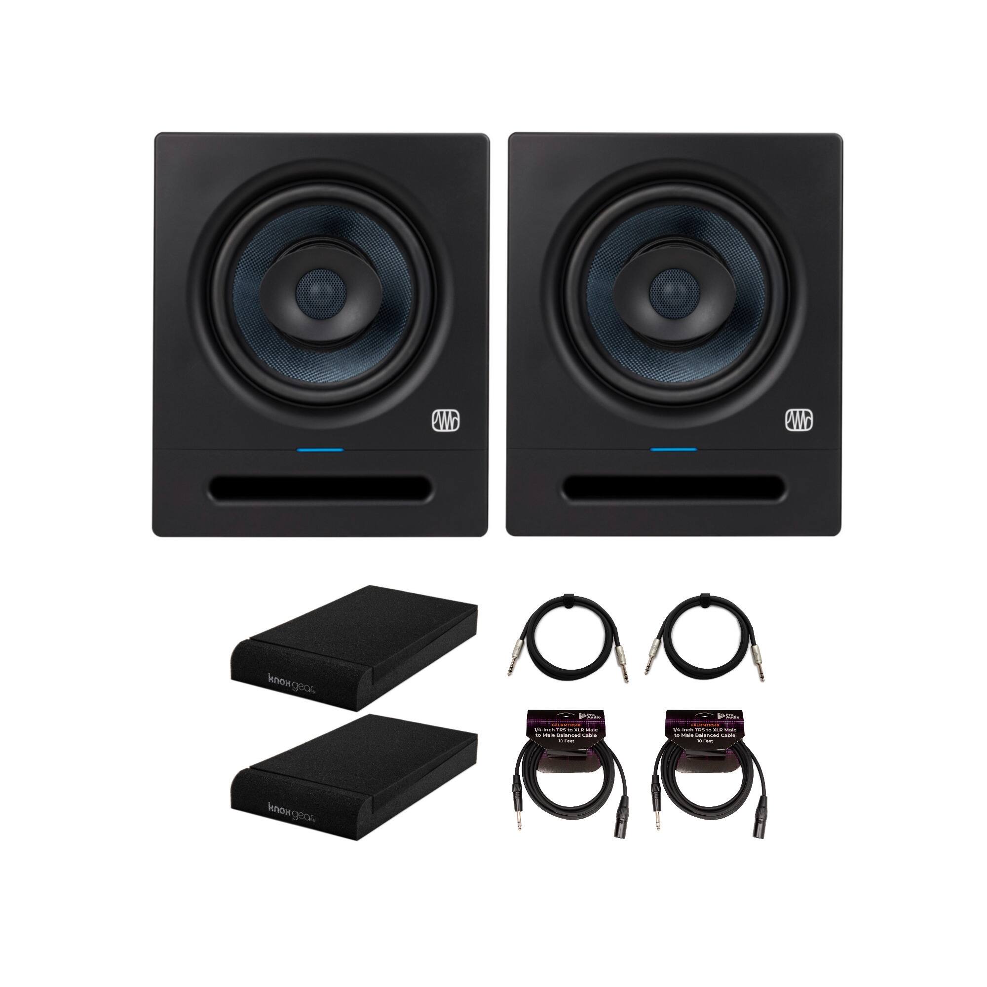 PreSonus Eris Pro 6 6 Inch 2 Way Studio Monitors with 1/4 Inch TRS ...