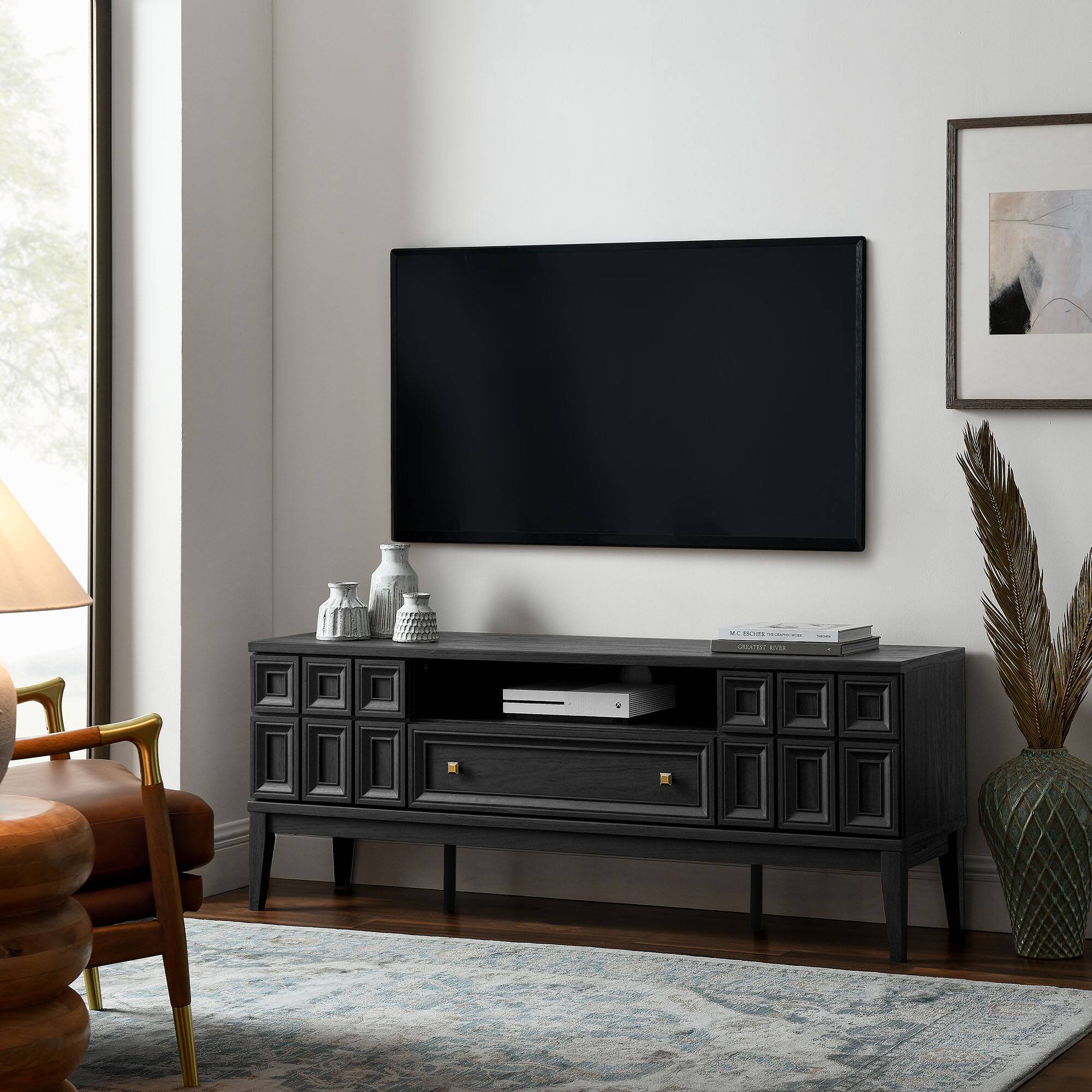 Samos 59" TV Stand by Modway Black EEI-7182 - Best Buy