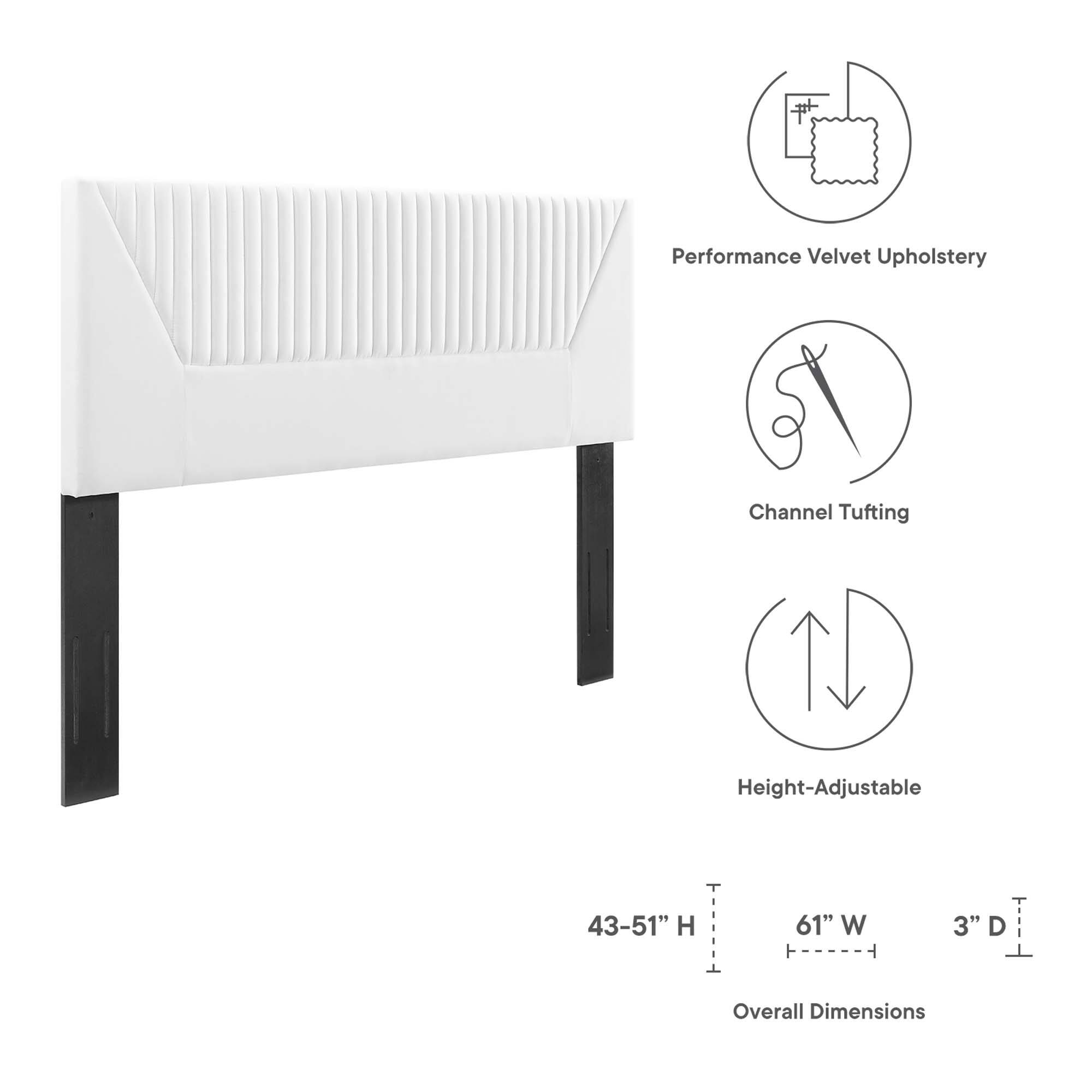 Patience Channel Tufted Performance Velvet Full/Queen Headboard by ...
