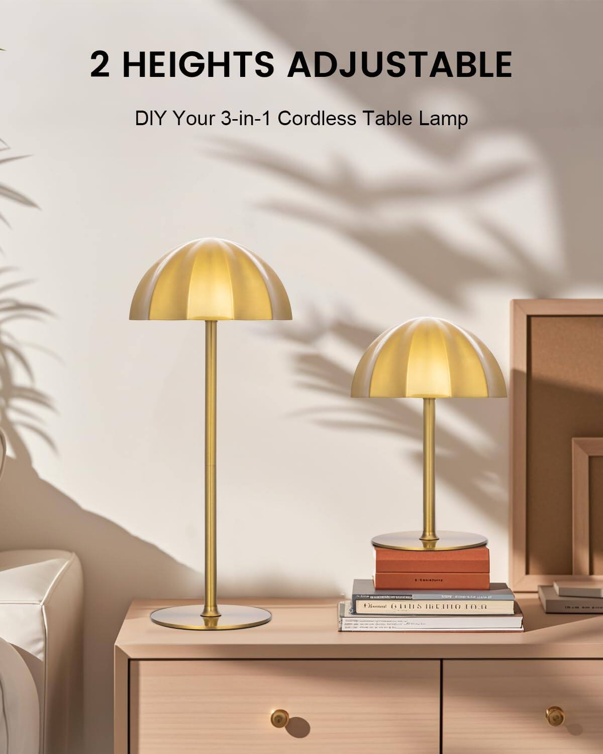 Stamp n Camp Rechargeable Table Lamp Cordless 4000mAh Battery Powered ...