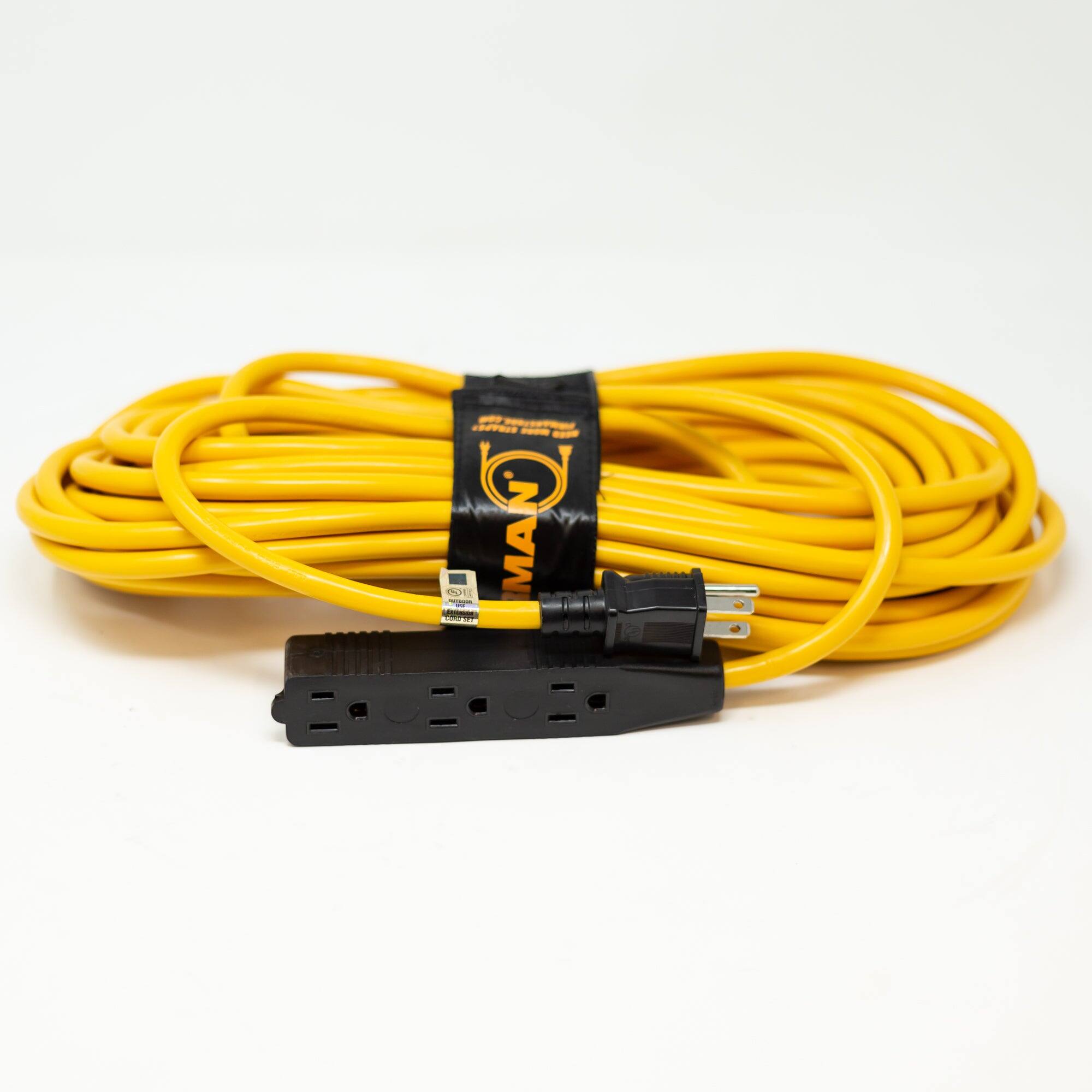 Firman 50ft Medium Duty 5 15P to (3) 5 15R Generator Utility Power Cord ...