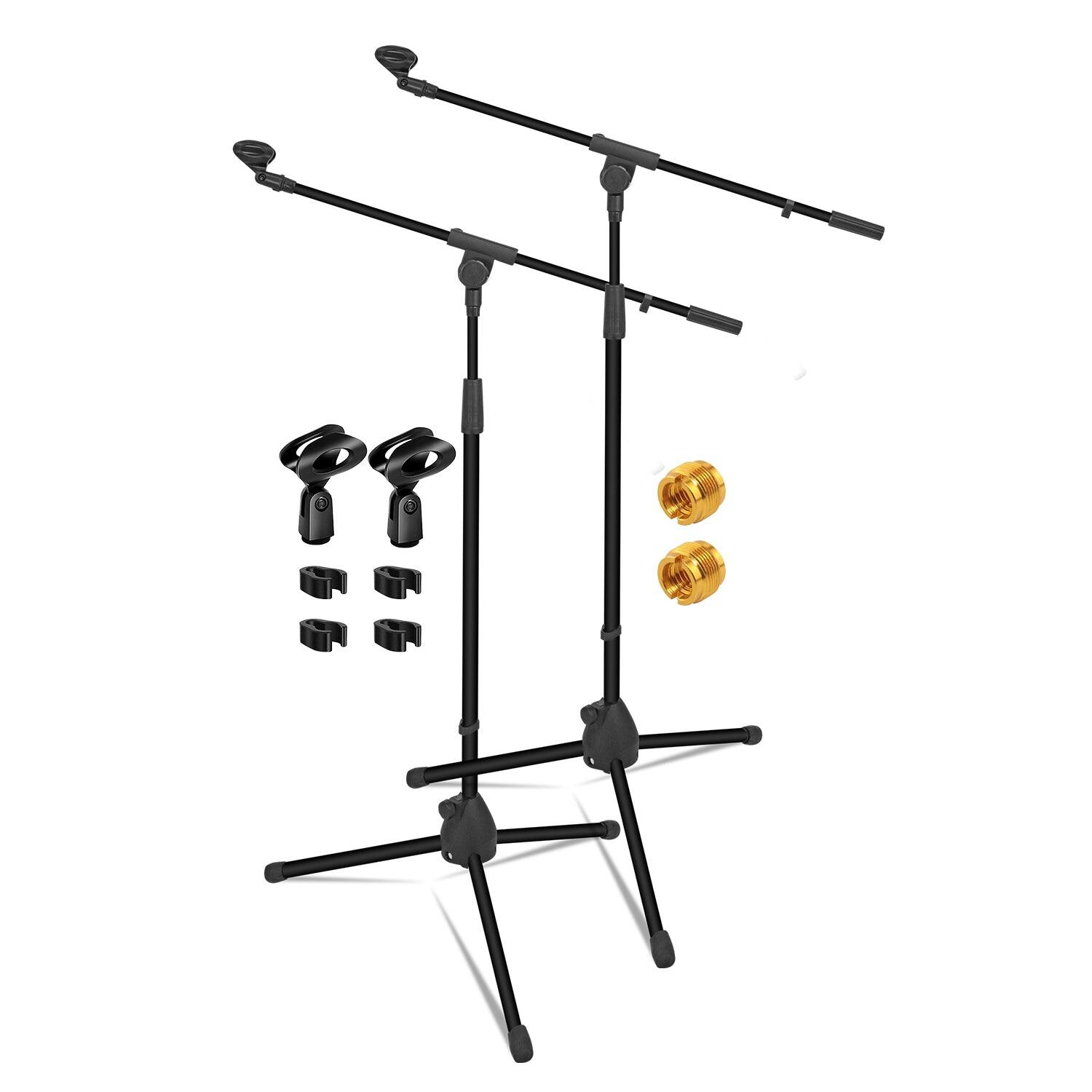 5 CORE Tripod Mic Stand 2Pcs Adjustable Holder Floor Microphone Boom ...