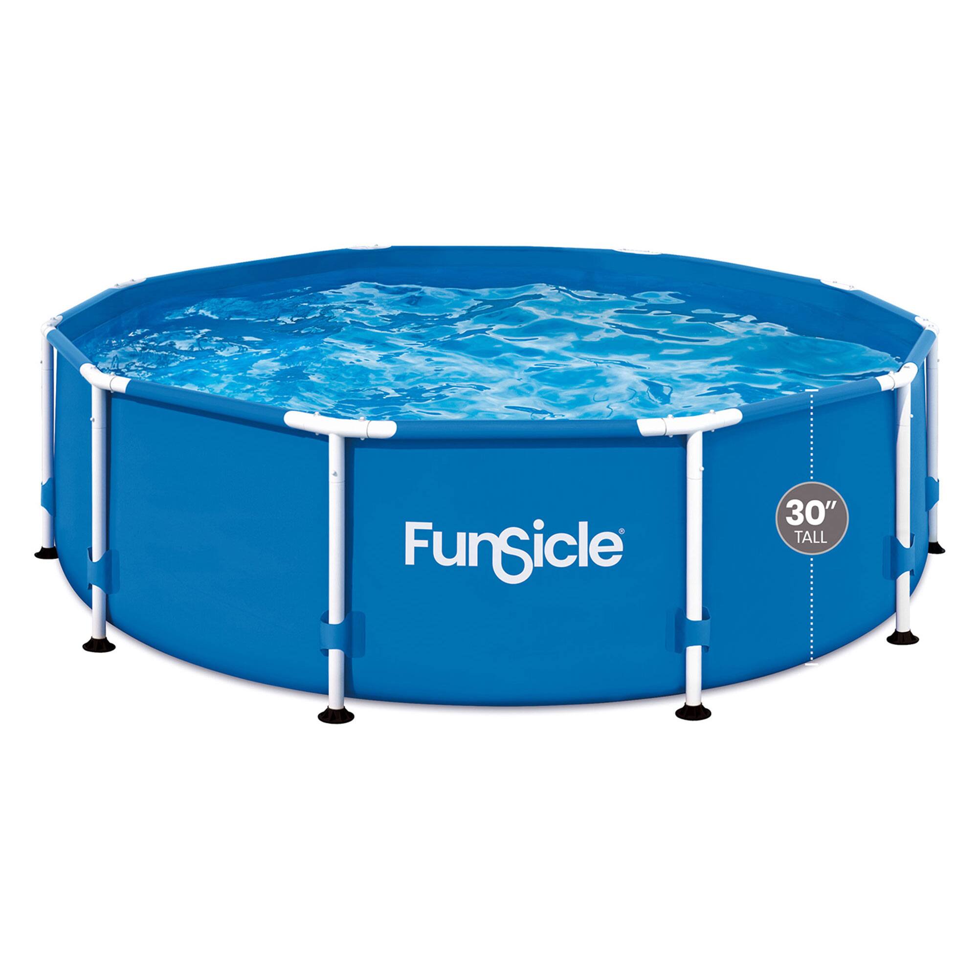 Funsicle 10' x 30" Outdoor Activity Round Frame Above Ground Swimming ...