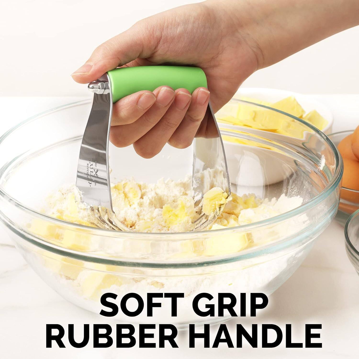 Zulay Kitchen Dough Blender, Pastry Cutter Stainless Steel, Heavy Duty ...