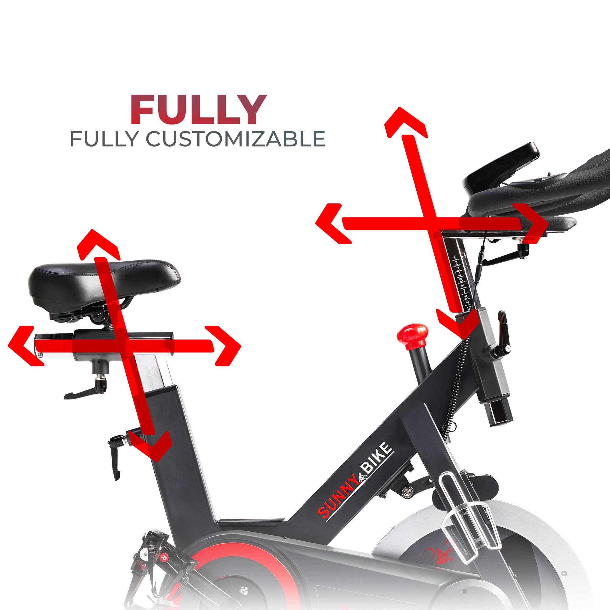 Sunny Health & Fitness Premium Smart Magnetic Belt Drive Indoor Cycling ...