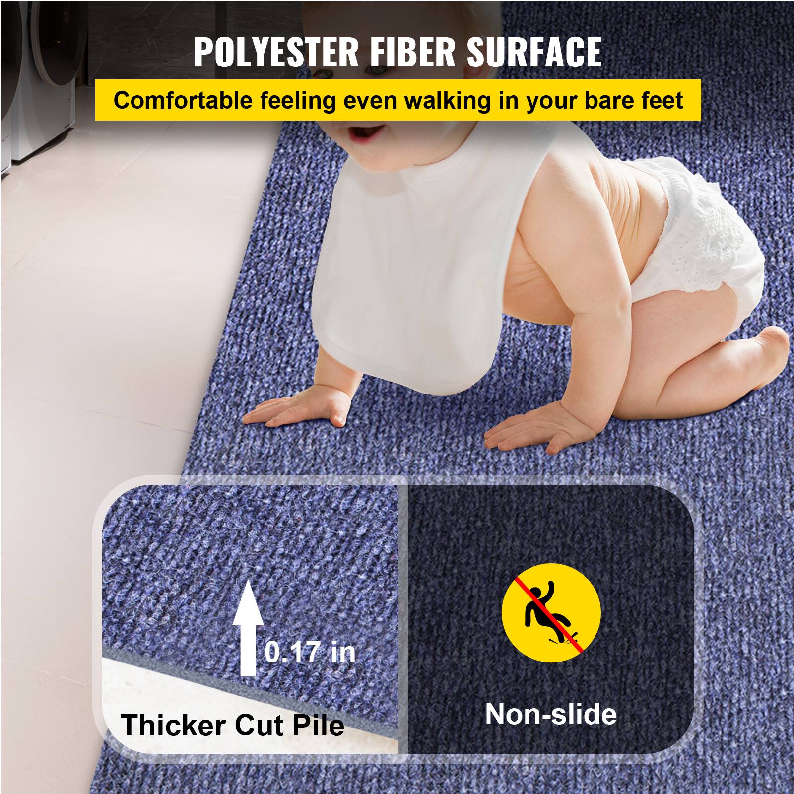 VEVOR Marine Carpet 6 ft x 23 ft Marine Carpeting Marine Grade Carpet ...