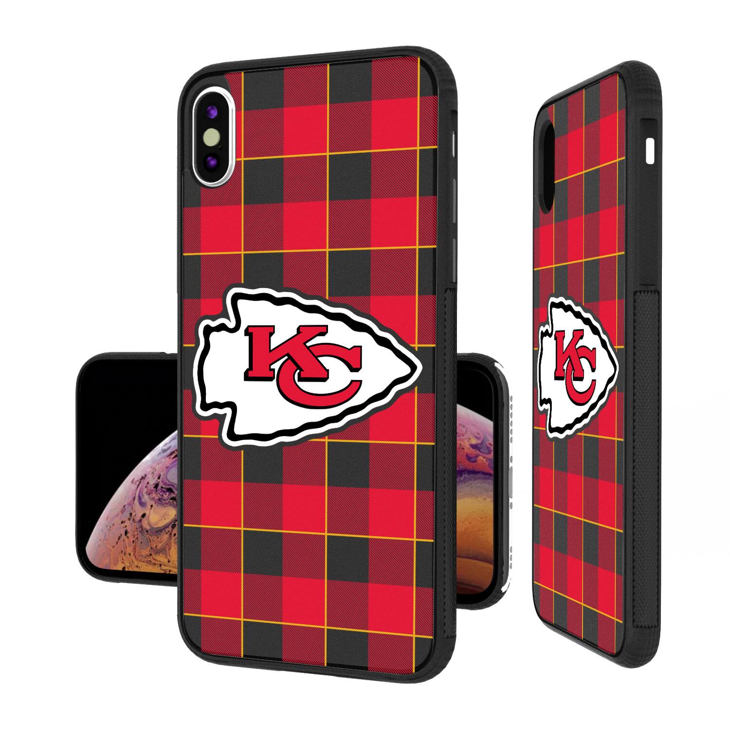 Keyscaper NFL Kansas City Chiefs iPhone Plaid Design Bump Case X/Xs ...