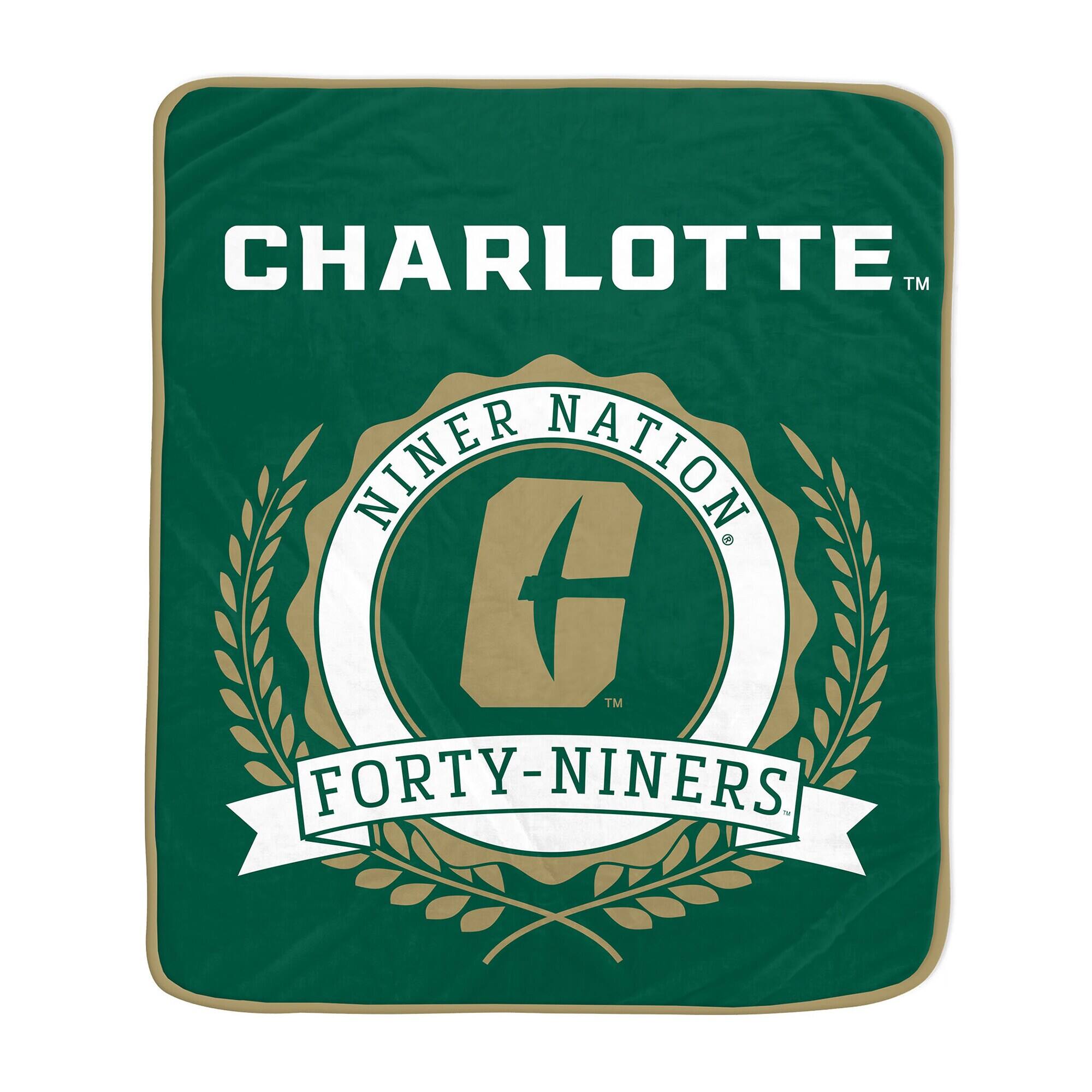 Pegasus Charlotte 49ers 50" x 60" University Crest Ultra Soft Blanket ...