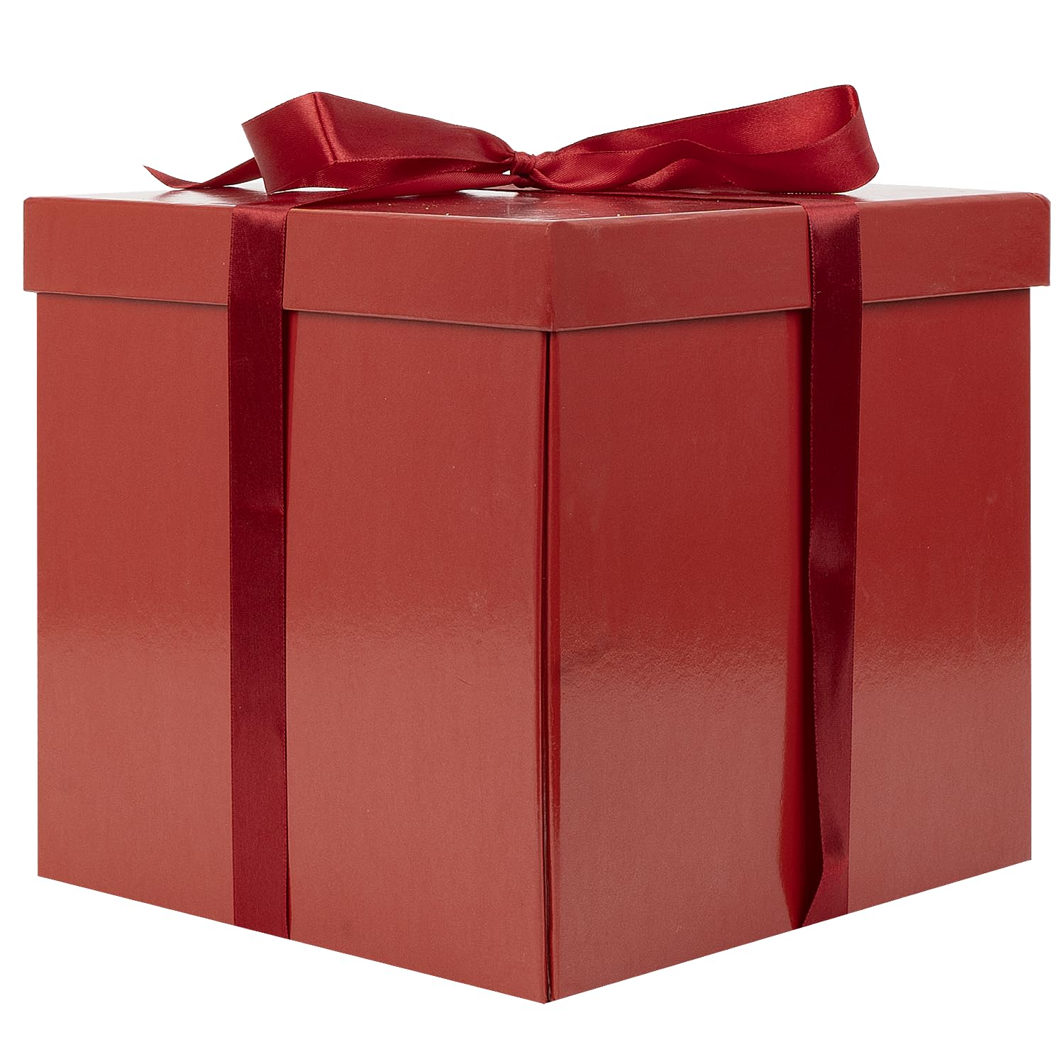 Paradigms Interiors 10" Large Gift Box With Lid And Ribbon White Paper ...