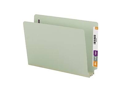 Smead 50% Recycled End Tab Classification Folders, Legal Size, Gray/ 25 ...