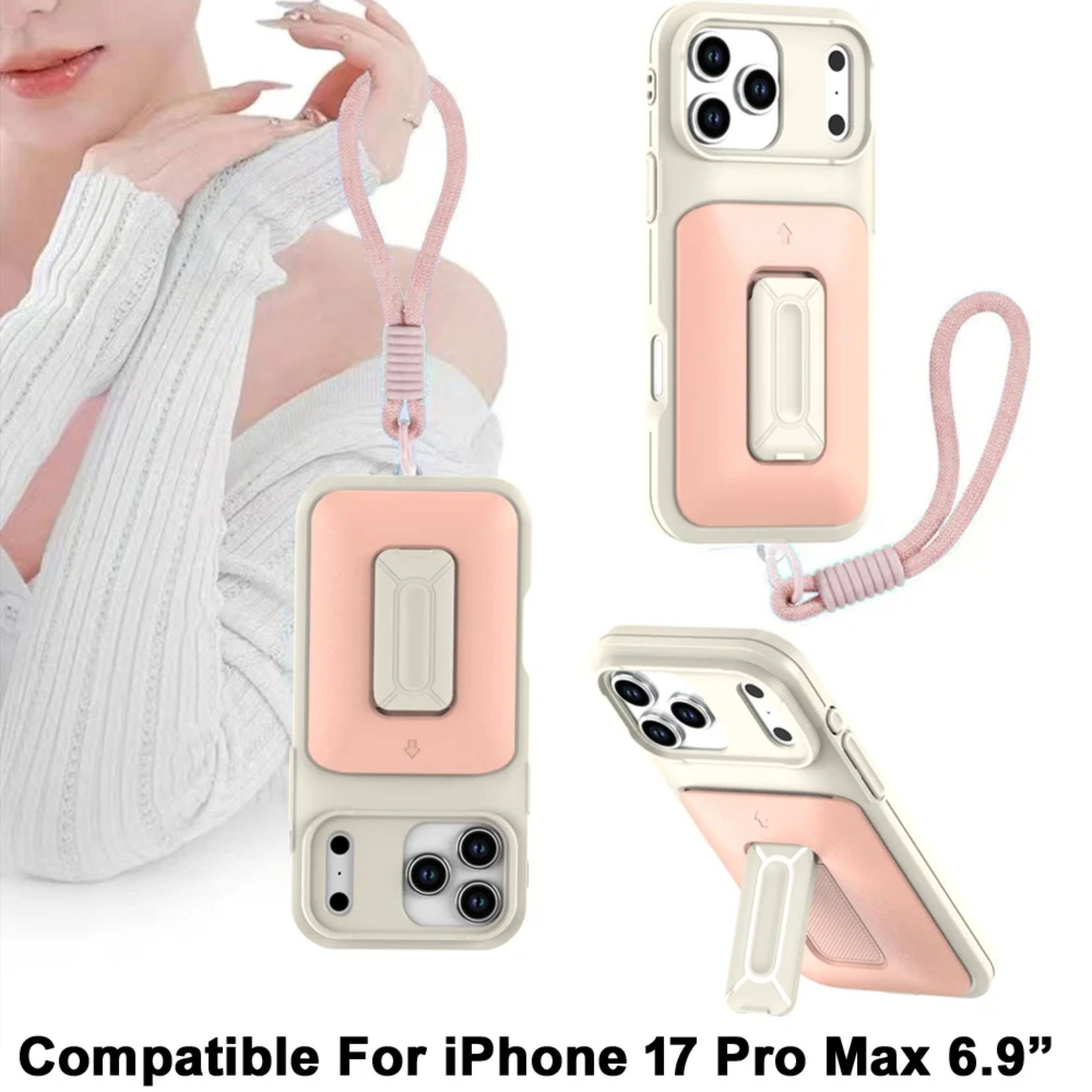 Kitcheniva Matte Finish Phone Case With Card Holder Kickstand Strap ...