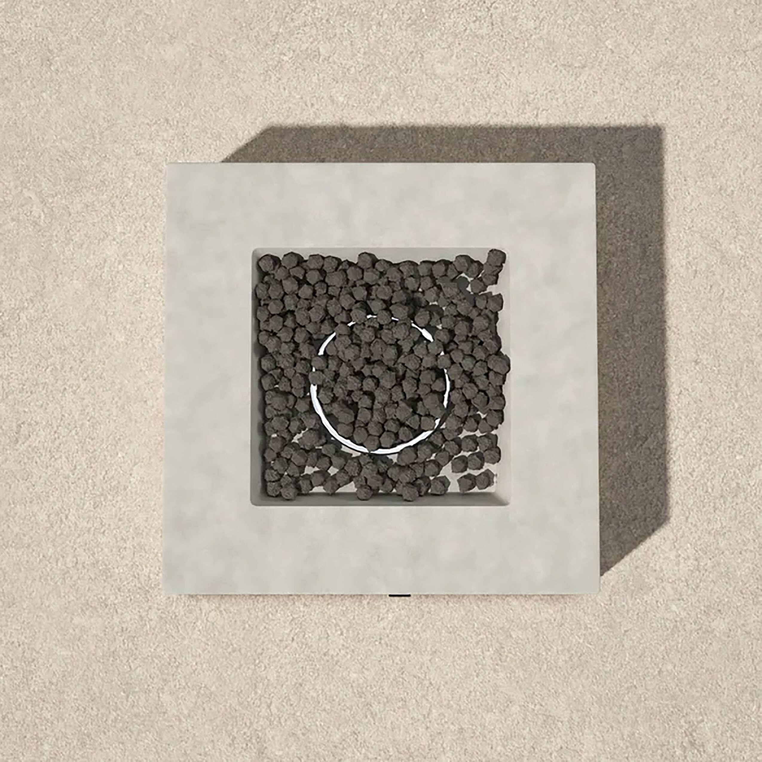 APRILSOUL 12 Inch H Concrete Outdoor Fire Pit Table Natural Concrete SF ...