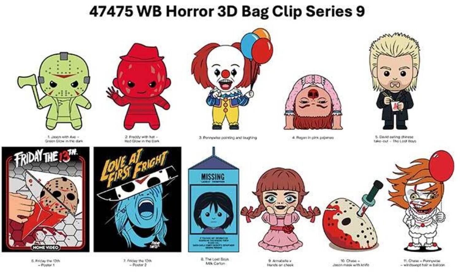 Monogram Warner Brothers Horror Series 9 3D Foam Bag Clip Blind Bag ...