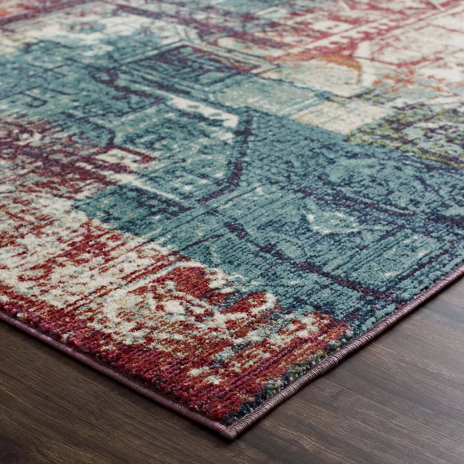 Modway Tribute Elowen Contemporary Modern Vintage Mosaic Area Rug ...