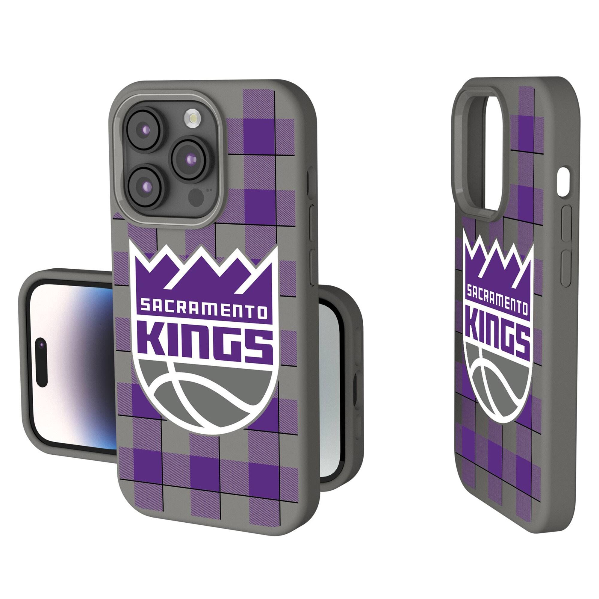 Keyscaper NBA Sacramento Kings Plaid Soft Touch iPhone Case 14 Pro Gray ...
